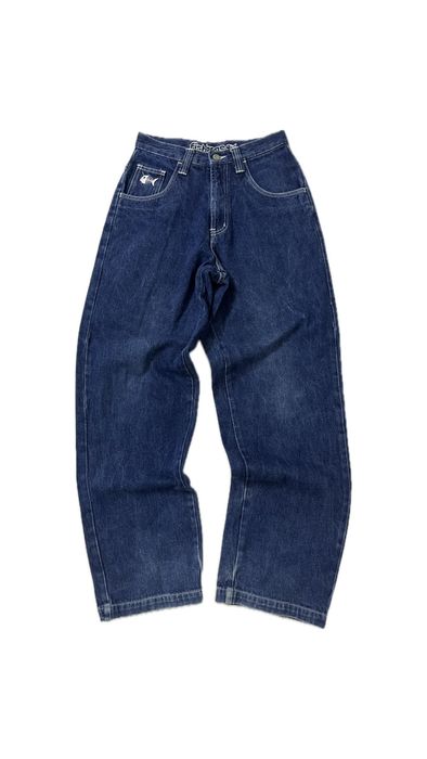 Ecko Unltd. CRAZY Y2K Fishbone Baggy Jnco style jeans | Grailed
