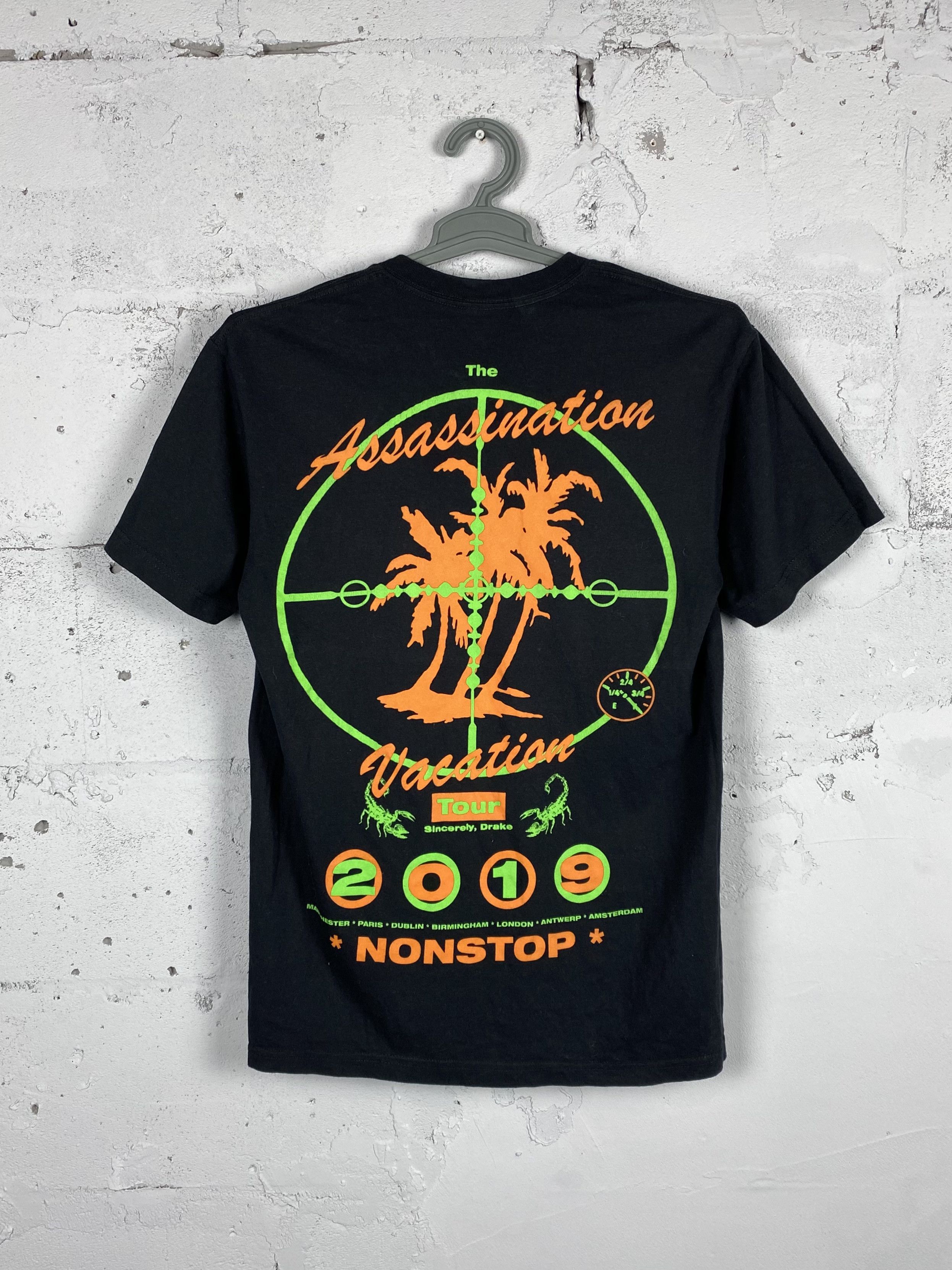Drake × Streetwear Drake 2019 assassination Vacation Tour T-shirt rap ...