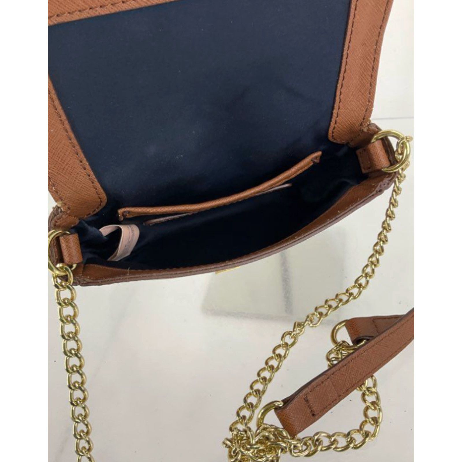 Juicy Couture Juicy Couture Brown Saffiano Leather Chain Link Mini ...