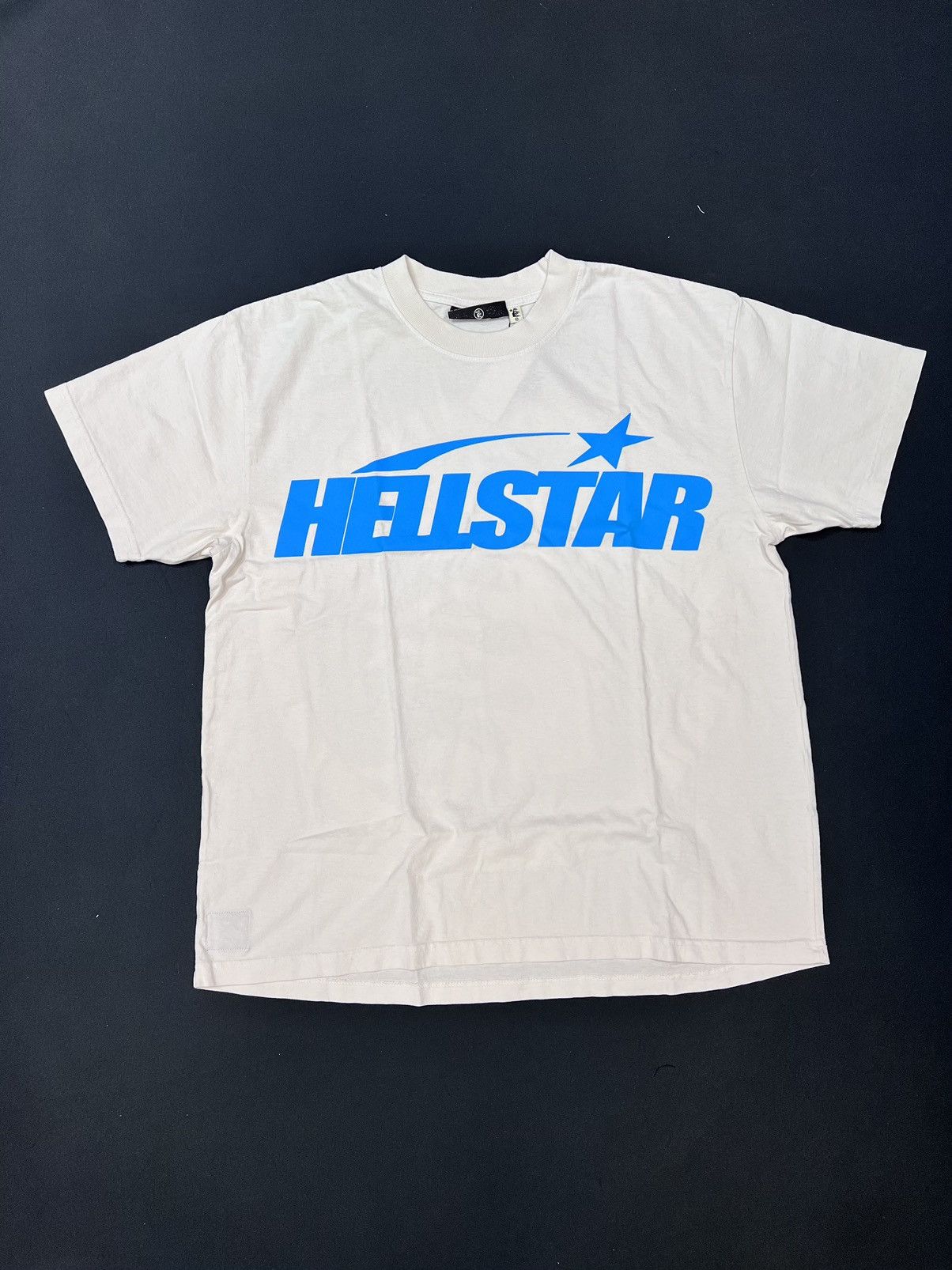 HELLSTAR Hellstar Classic T-Shirt (Regular Logo) White/Blue | Grailed