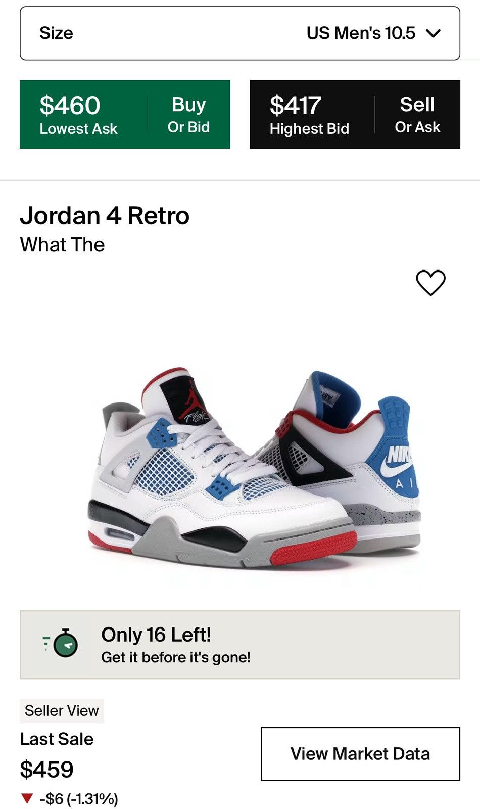 Jordan Brand × Nike Nike Air Jordan 4 Retro “What the 4s” SIZE 10.5 VNDS OG ALL | Grailed