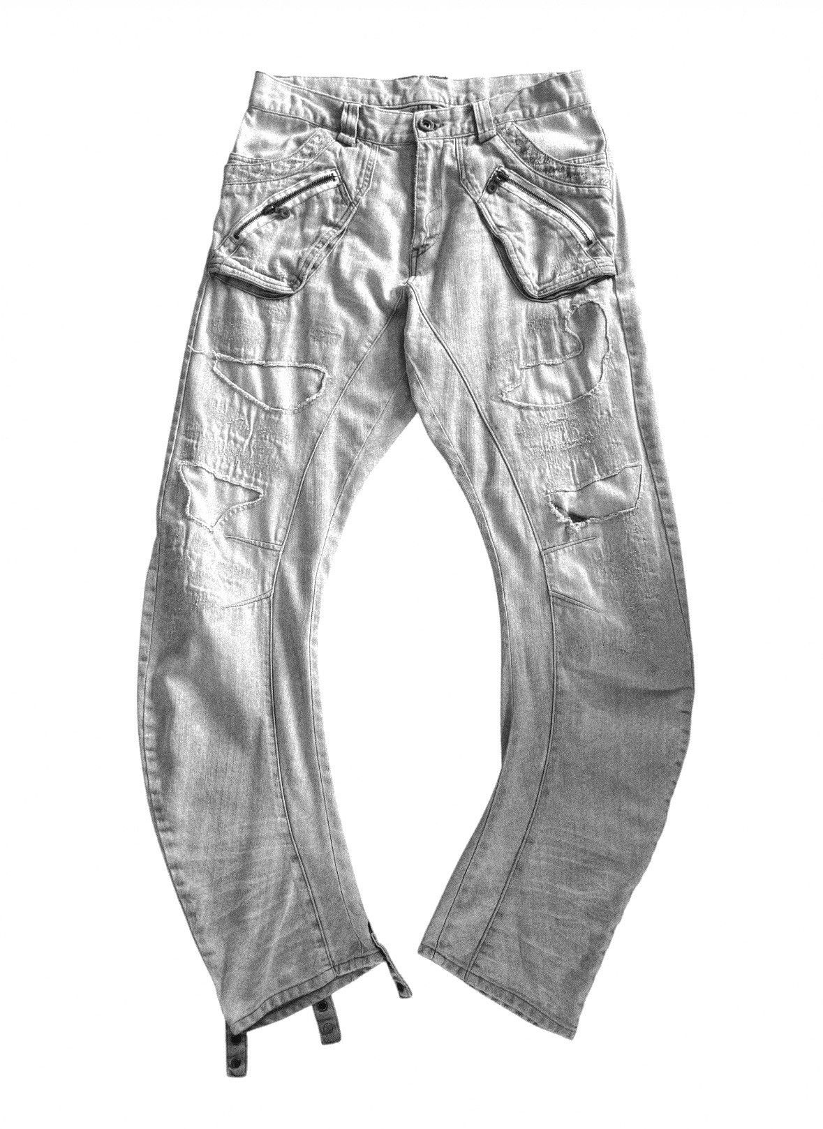 PPFM Rare PPFM Circular Distressed Cargo Pocket Runway Pants | Grailed