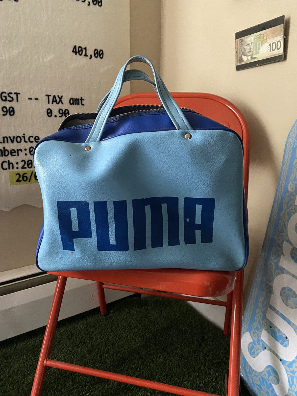 Vintage Vintage 80s Puma Leather gym bag | Grailed