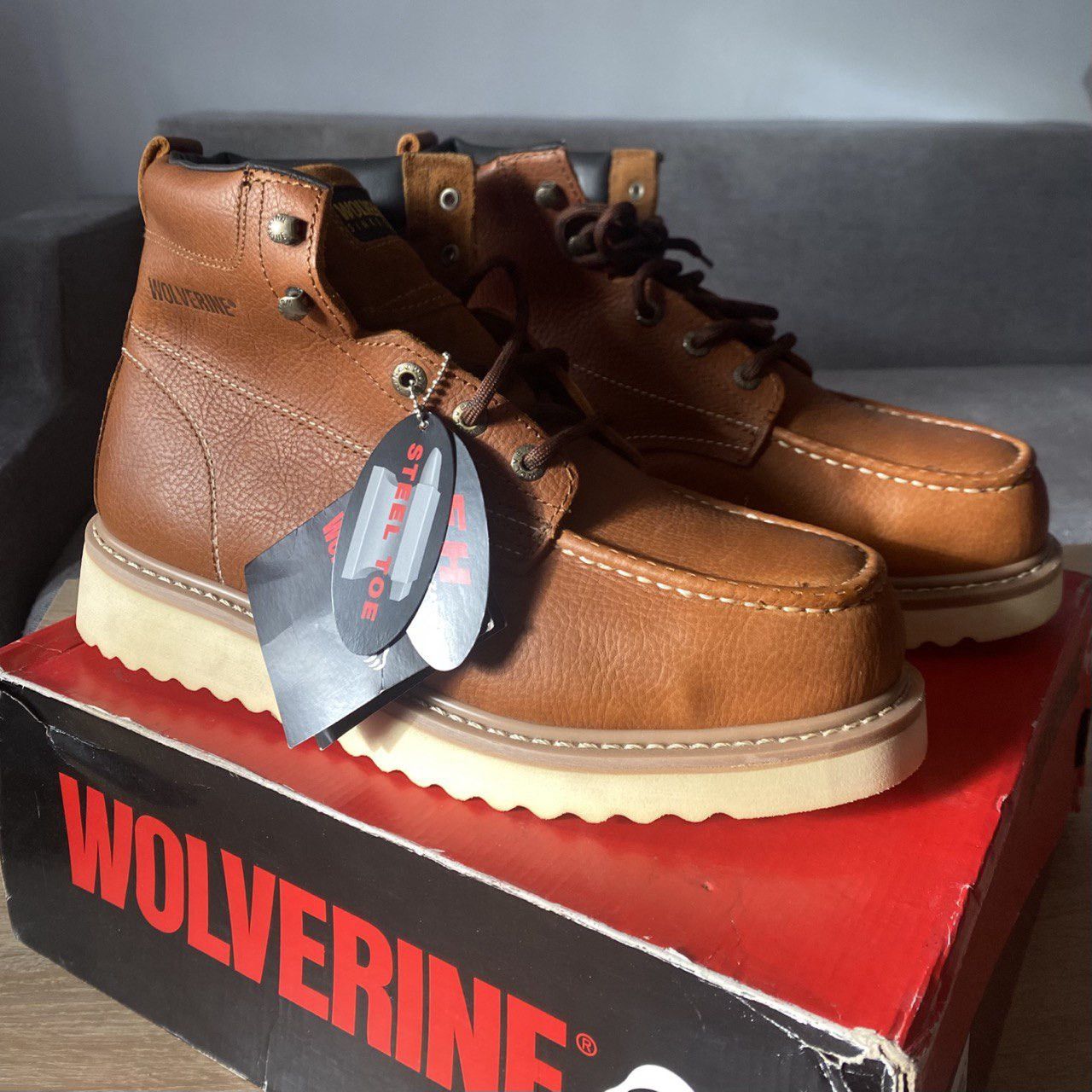 Wolverine WOLVERINE MEN'S MOC-TOE STEEL-TOE EH 6" WORK BOOT | Grailed