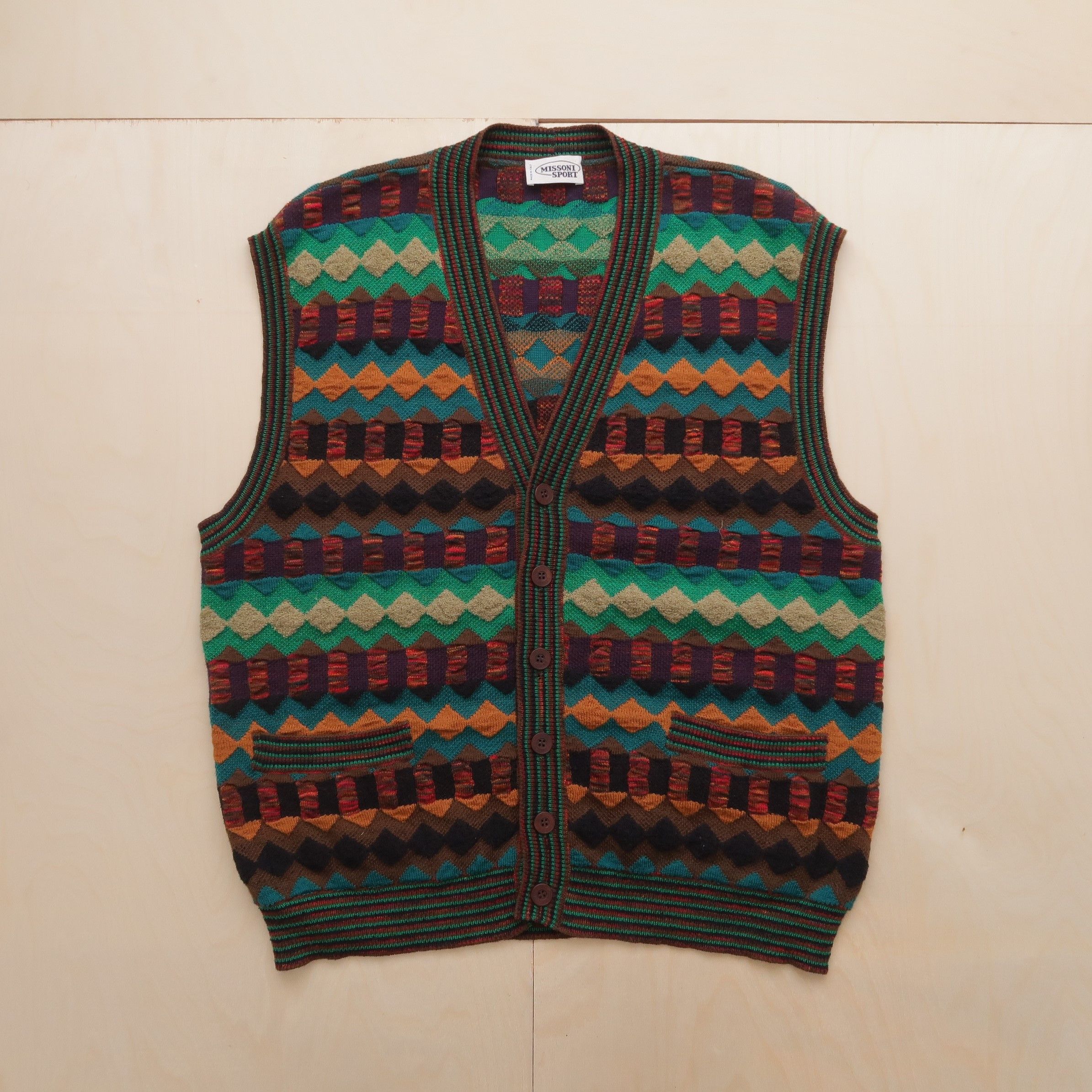 Coogi × Iceberg × Missoni Rare Missoni Psychedelic Abstract Patterned ...