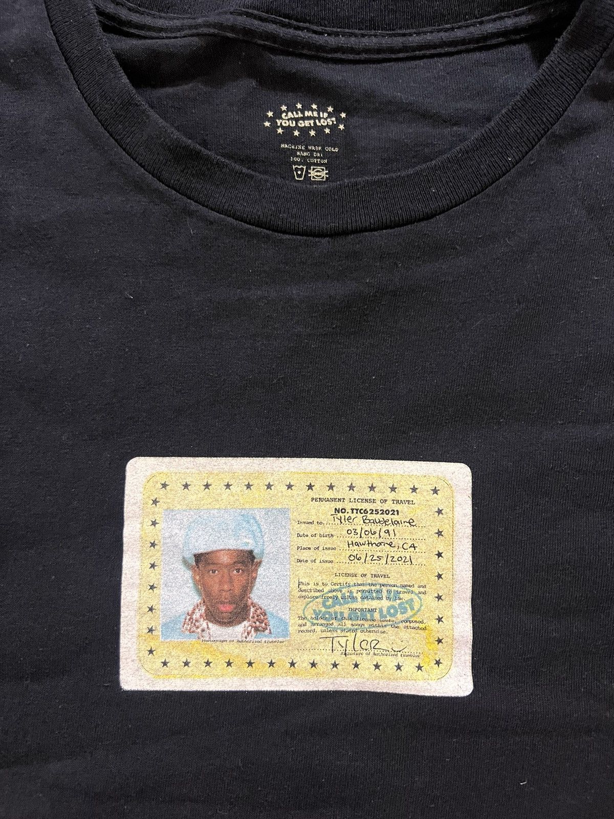 Tyler The Creator Tyler The Creator Call Me If You Get Lost License Tee ...