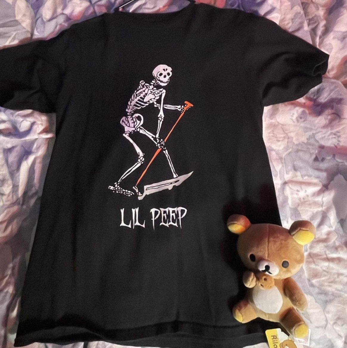 Lil Peep Lil Peep X Schemaposse Skeleton T-Shirt | Grailed