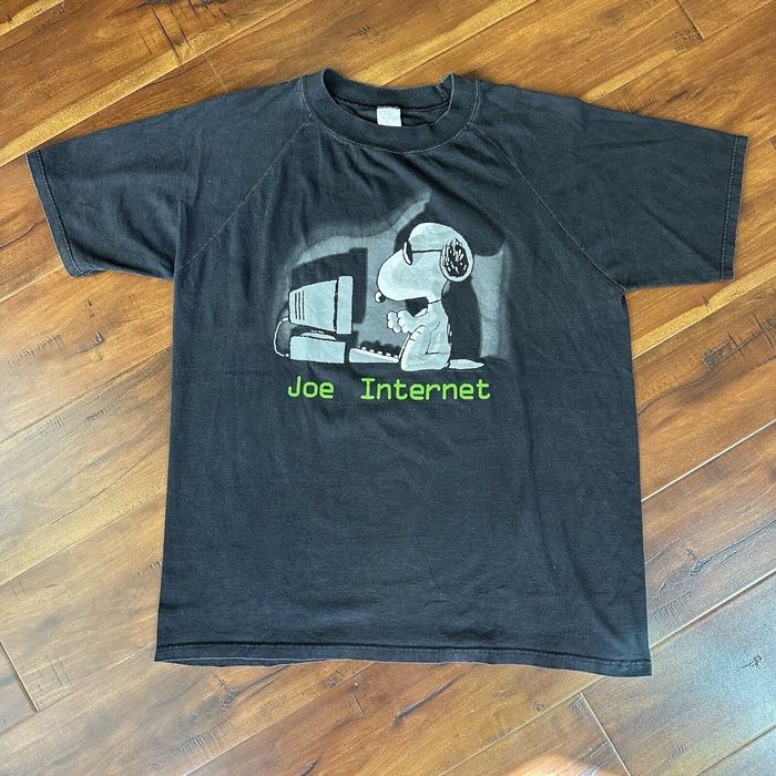 Vintage 90s Joe internet snoopy Peanuts tee tech computer science XL ...