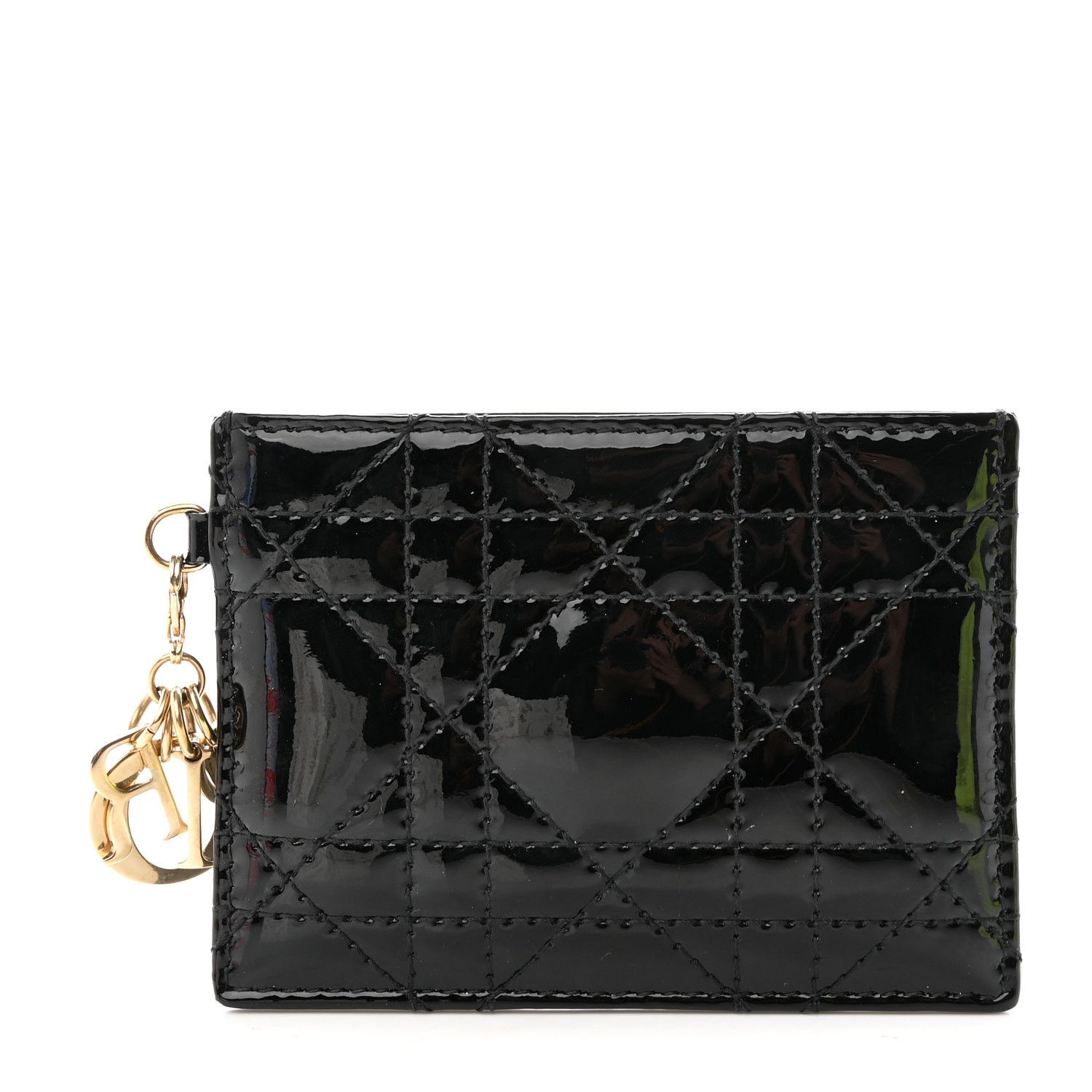 Dior Christian Dior Miss Dior Leather Quilted Card Holder Wallet | Grailed