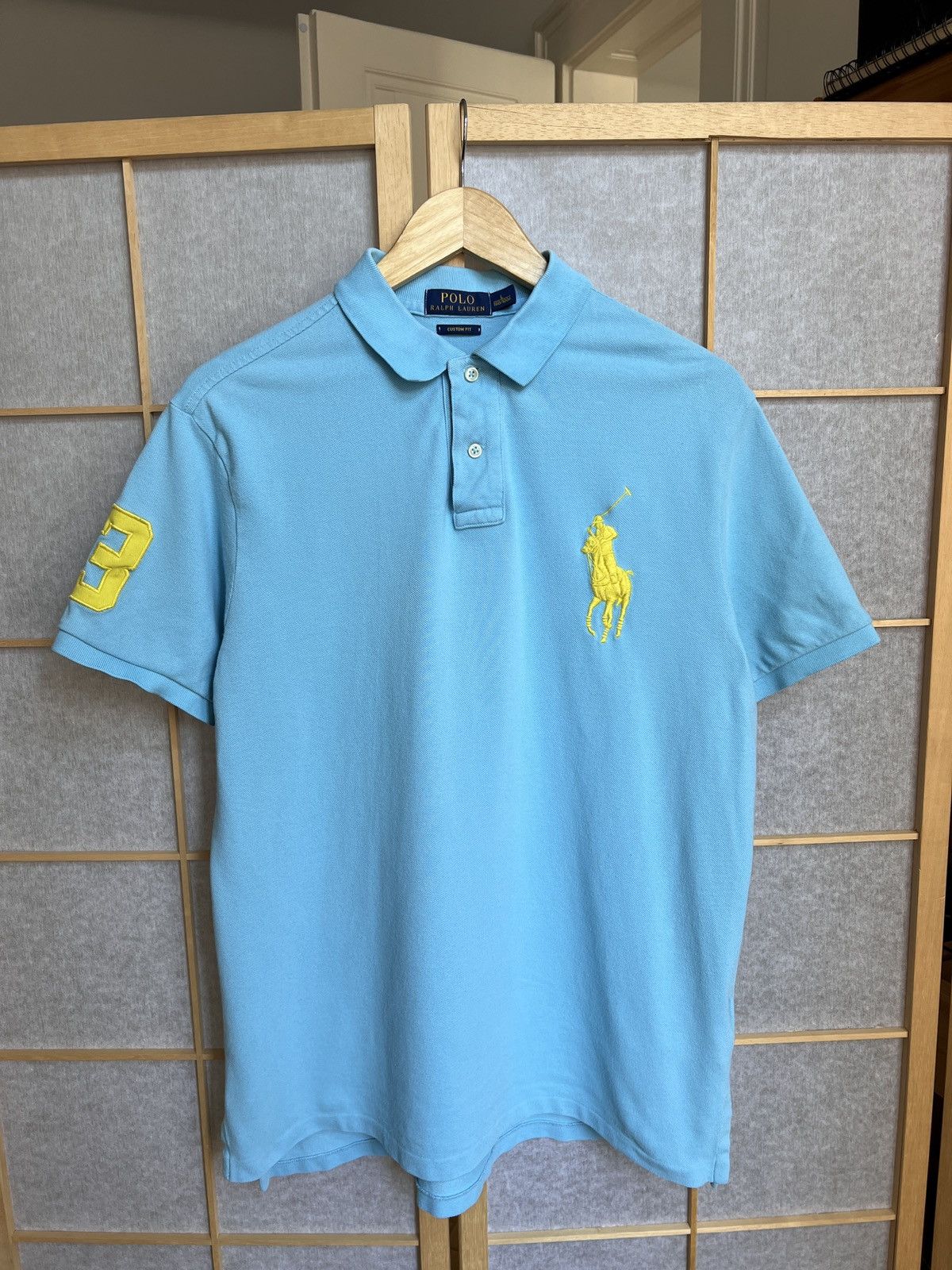Luxury × Polo Ralph Lauren × Vintage PRL Number 3 big logo azure light ...