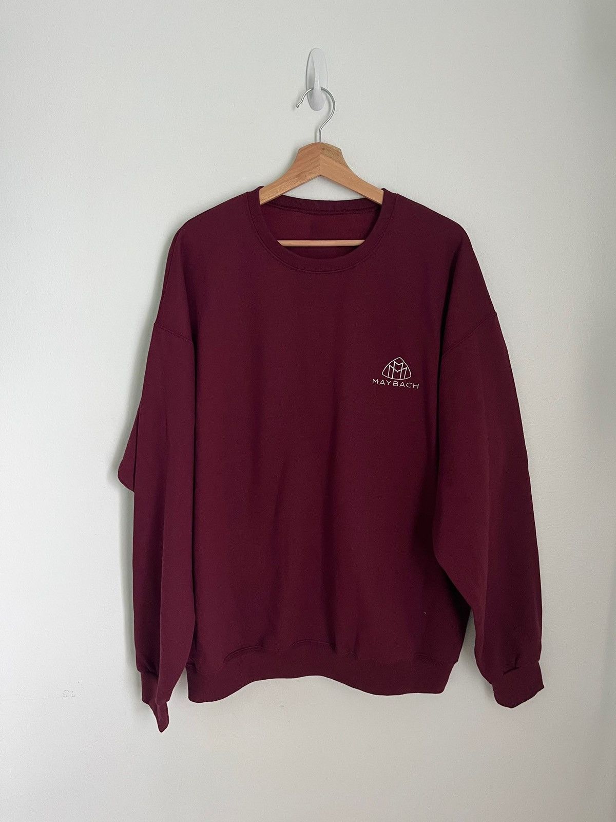 Mercedes Benz Hennessy Burgundy Mercedes Maybach Embroidery Crewneck ...
