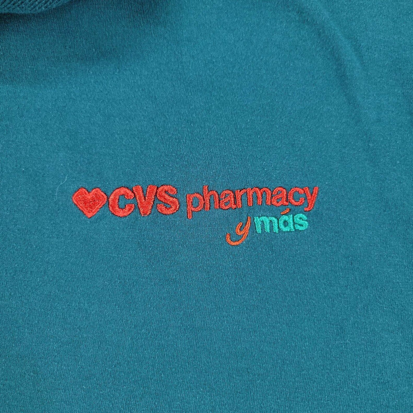 Vintage CVS Pharmacy Polo Shirt Men's Medium Green Uniform Embroidered ...