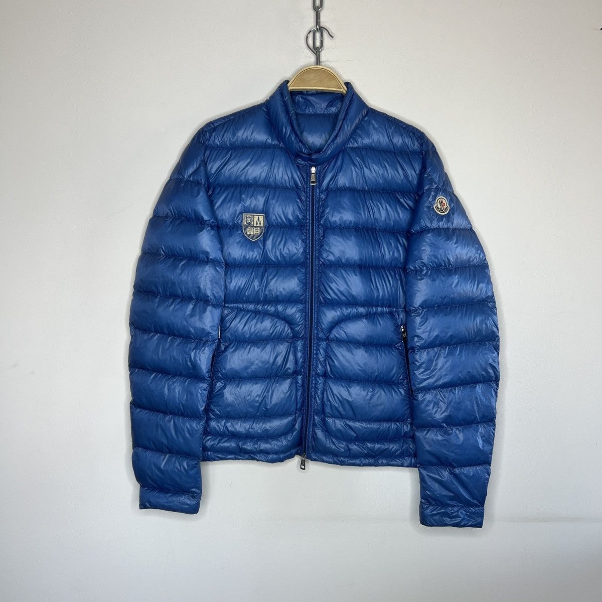 Moncler Moncler Puffer Goose Down Jacket Nylon Royal Blue | Grailed