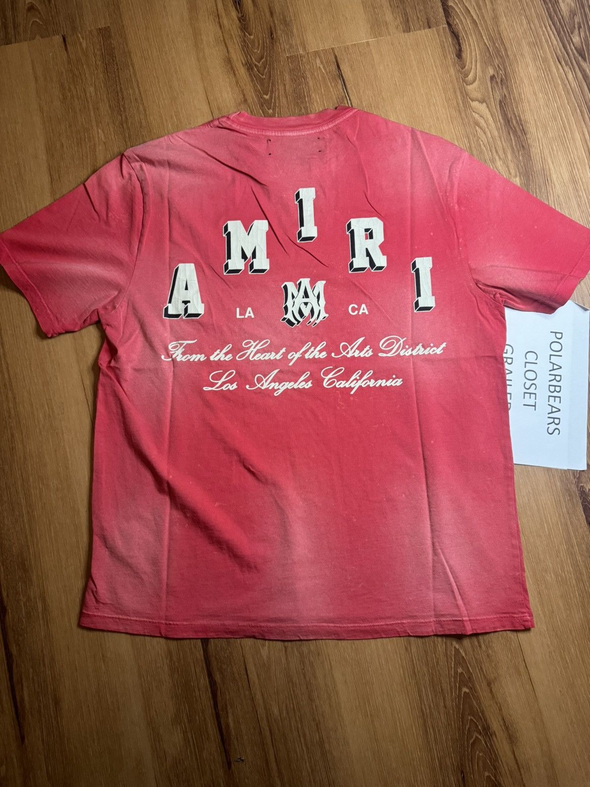 Amiri Amiri Red Collegiate Tee | Grailed