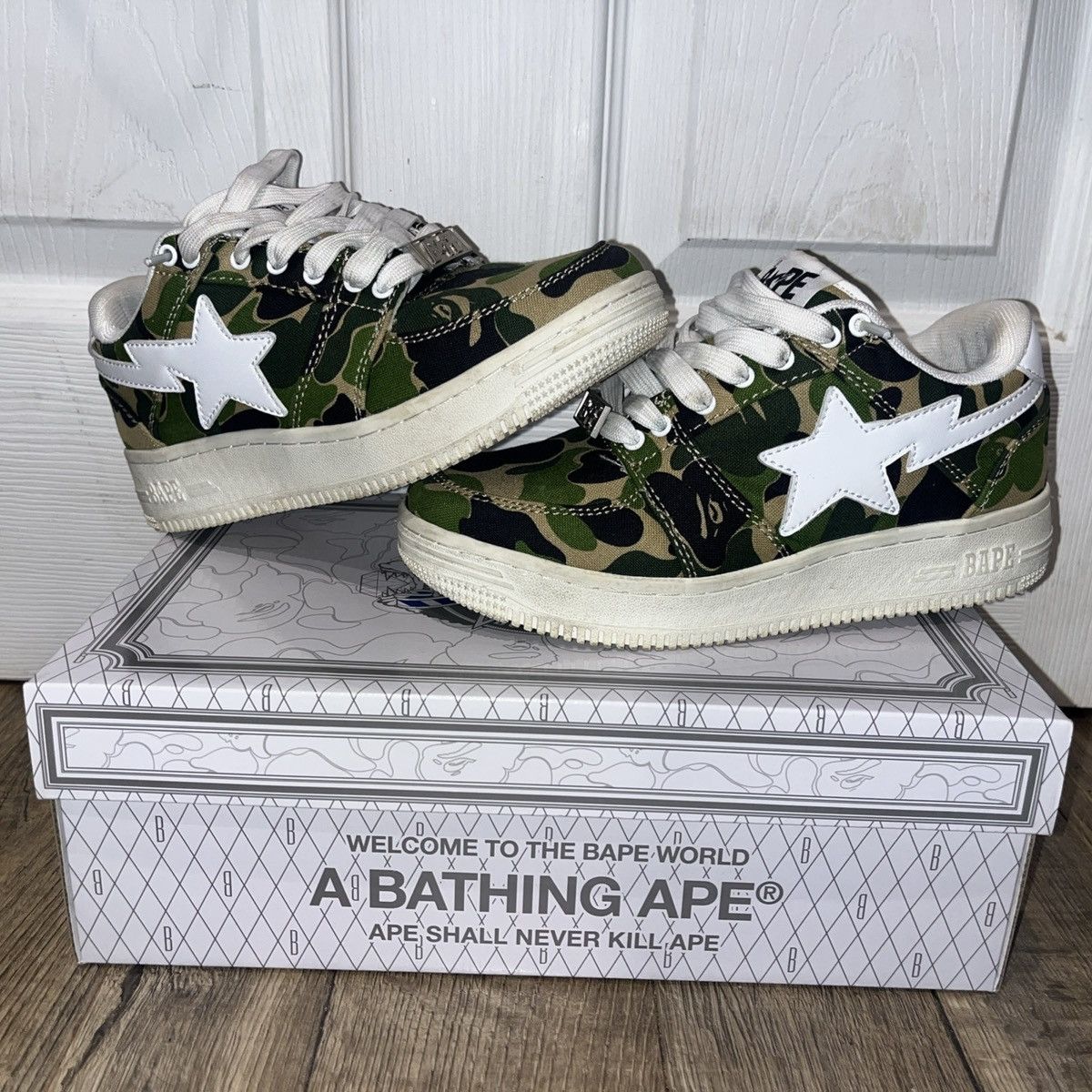 Bape A Bathing Ape Low ABC Camo 20th Anniversary US Men’s 5.5 | Grailed
