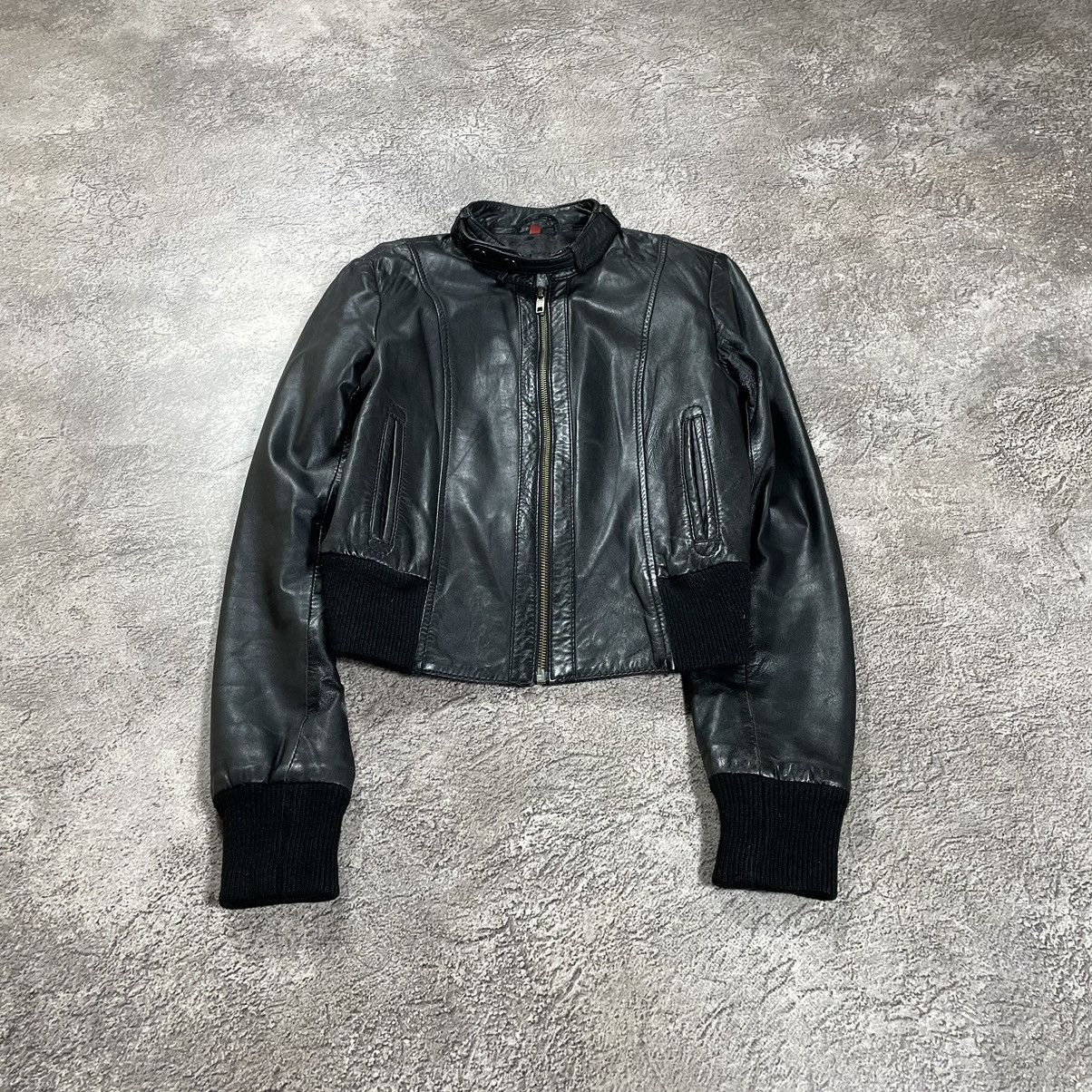 Archival Clothing Vintage Y2K Leather Jacket Bomber Opium BALENCIAGA ...
