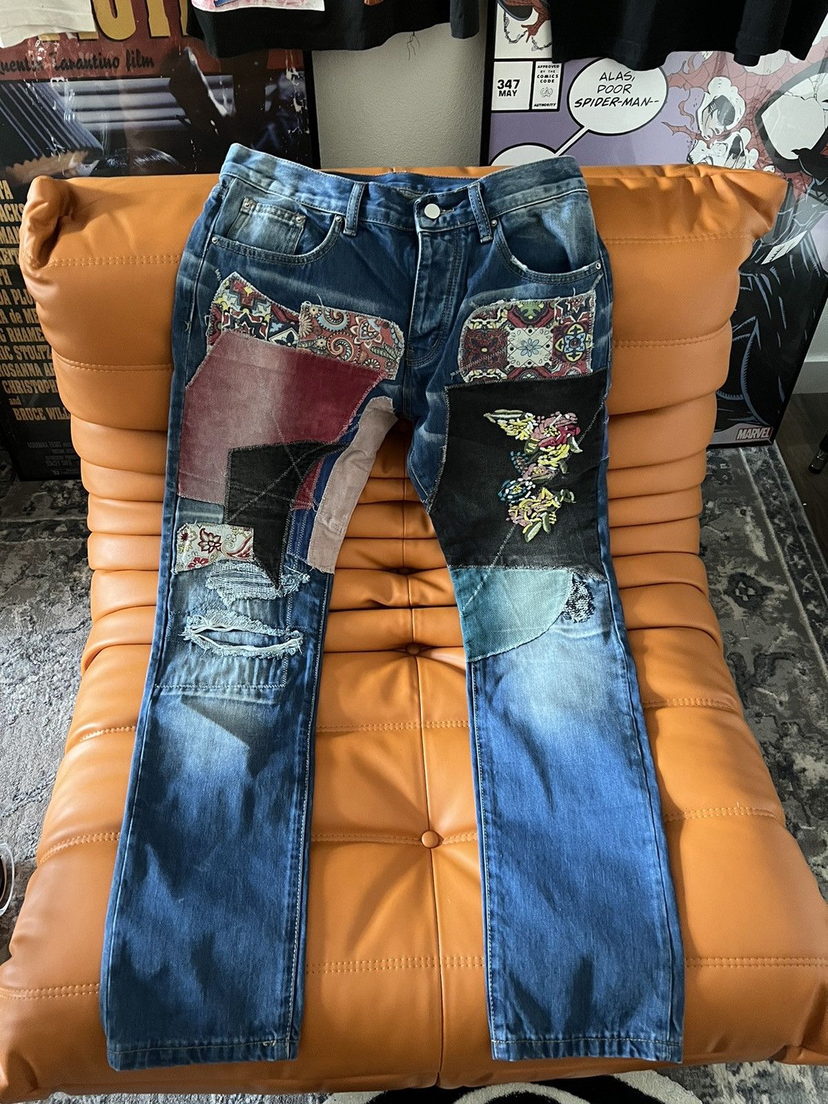 MNML MNML LA Kapital inspired patchwork jeans | Grailed