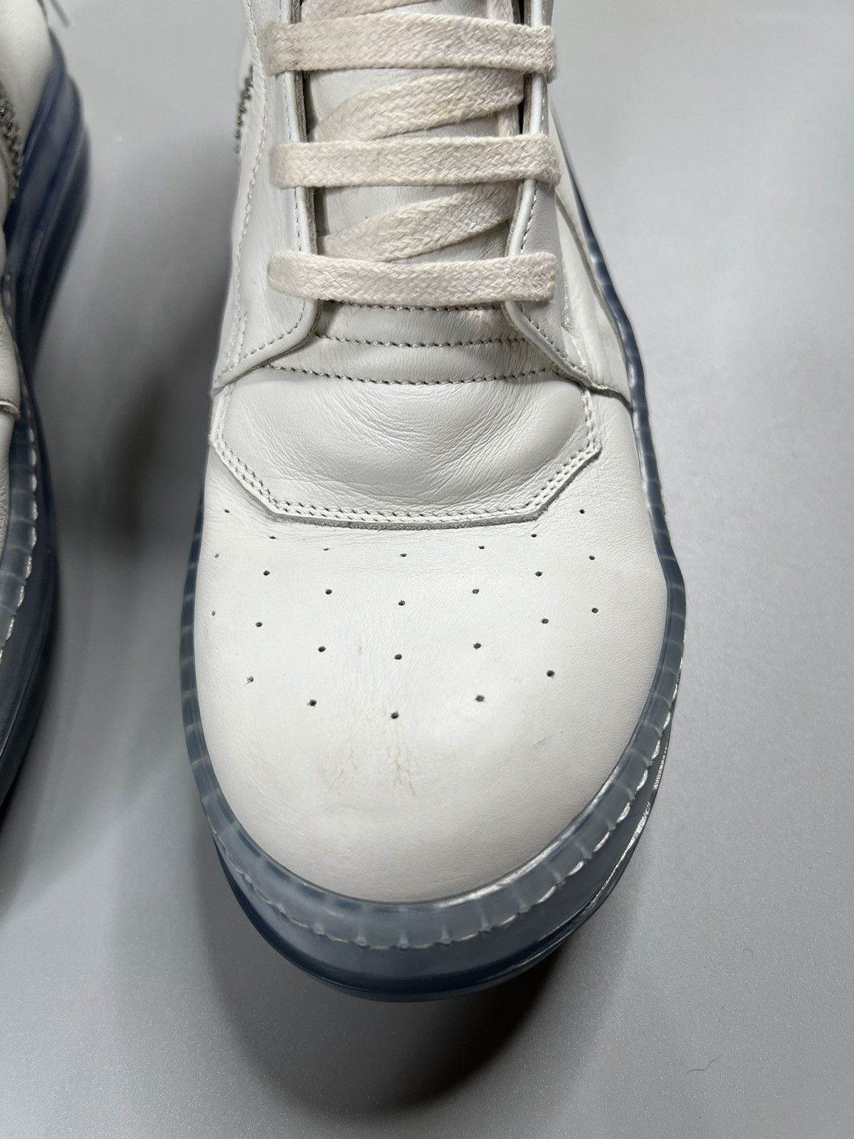 Rick Owens Rick Owens S/S 20 Ice Blue Clear Sole Geobasket | Grailed