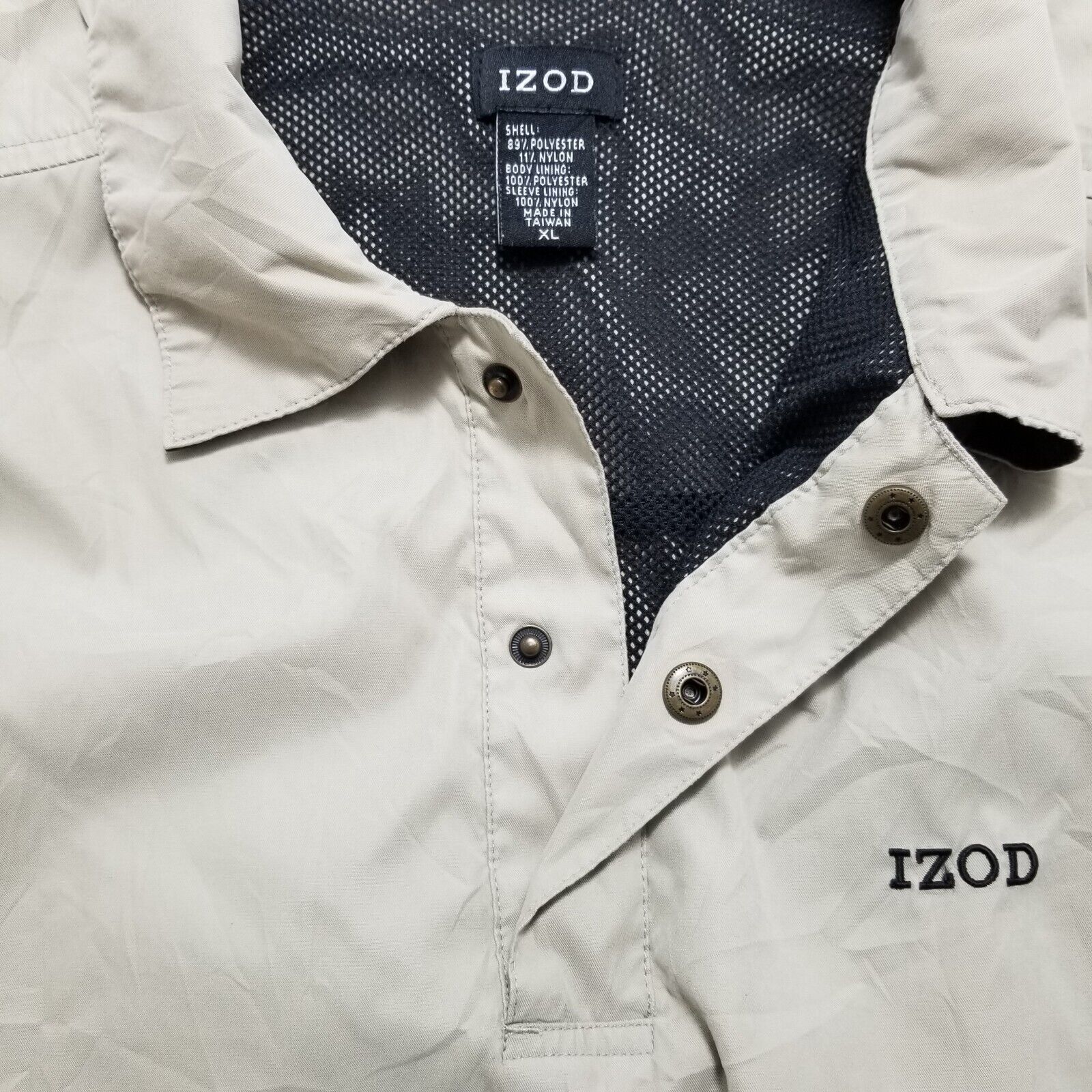 Izod Izod Jacket Mens XL Pockets Snap Windbreaker Lightweight | Grailed