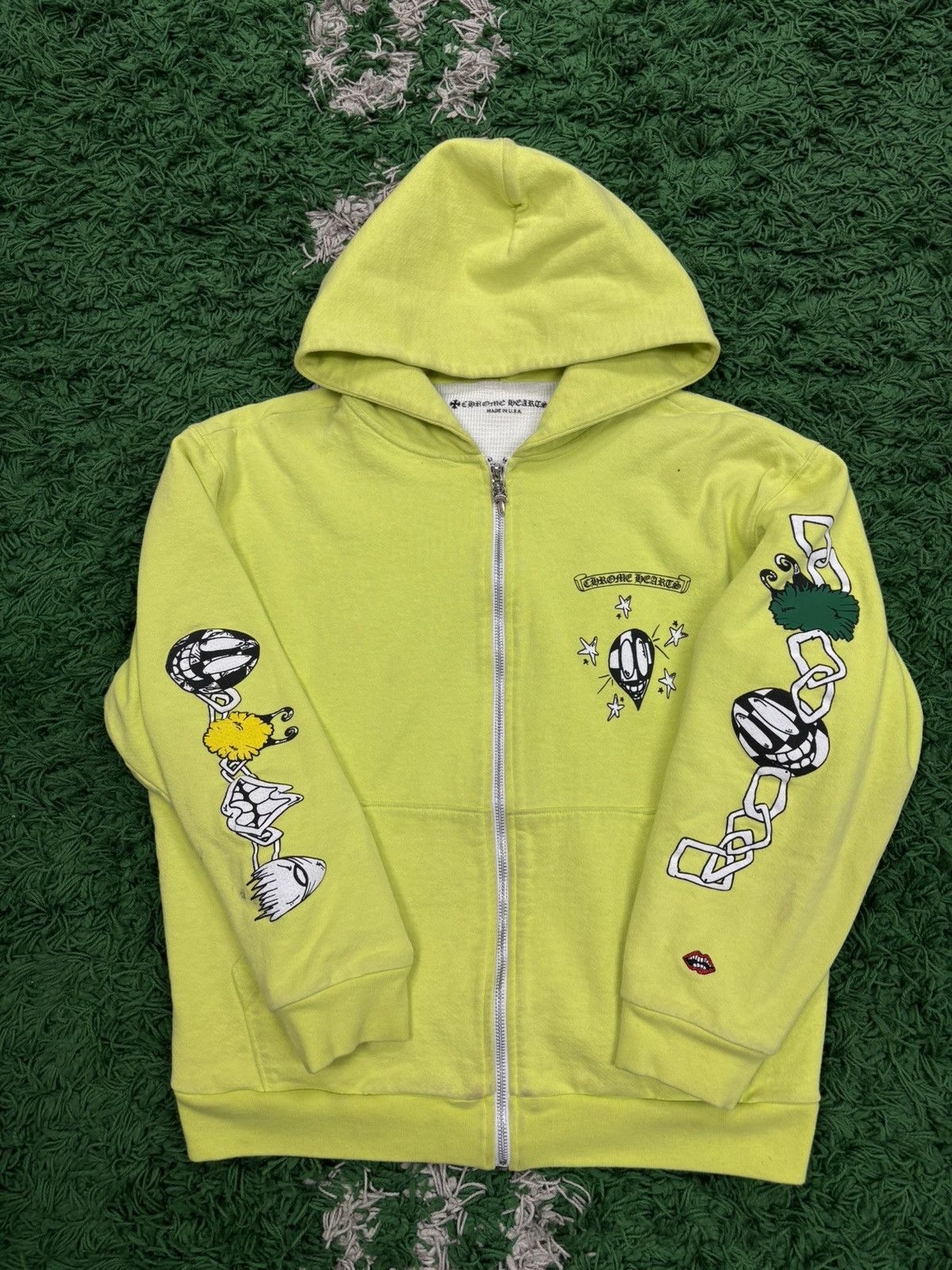 Chrome Hearts Chrome hearts Matty boy thermal zip up hoodie medium | Grailed