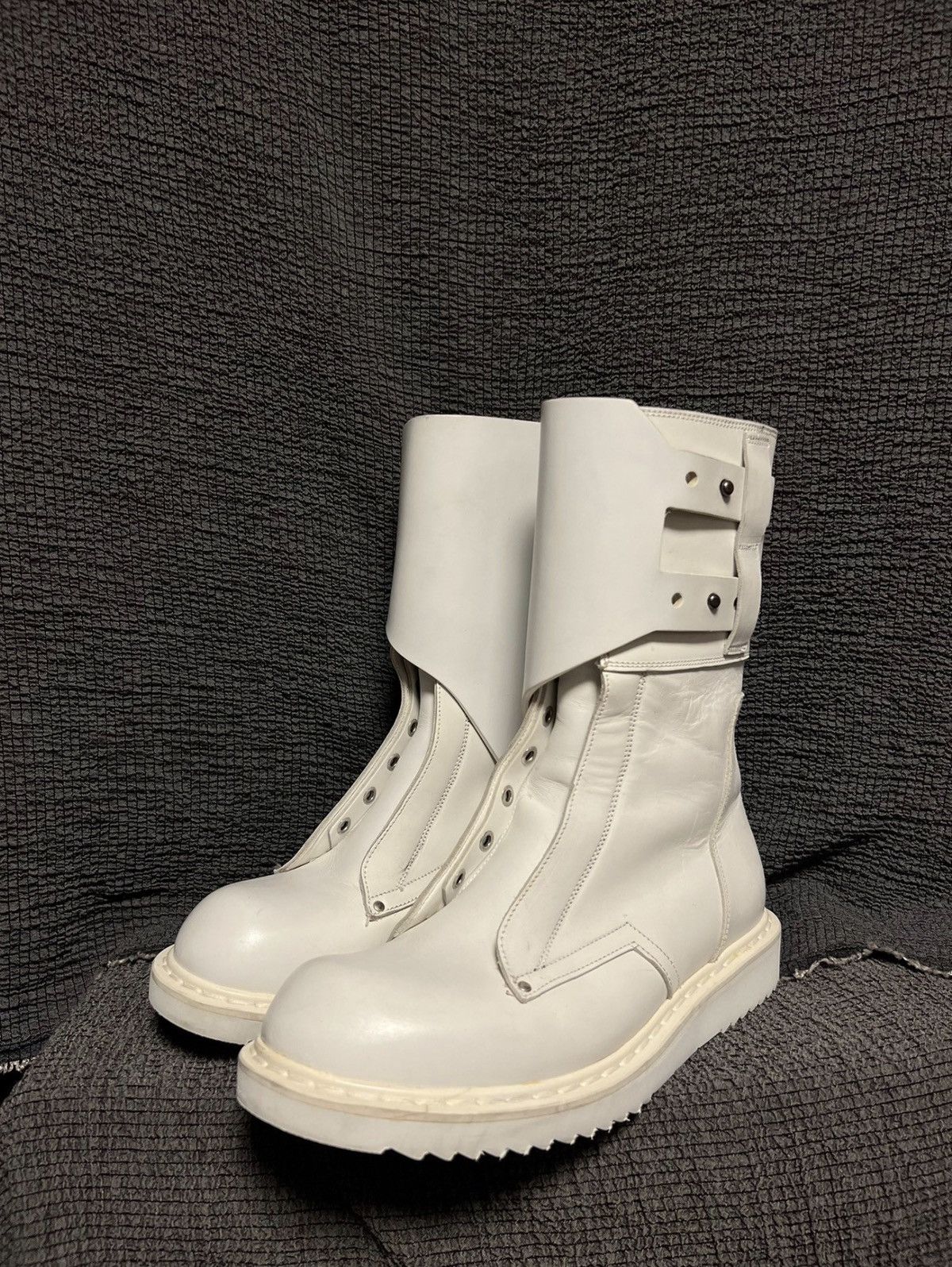 Rick Owens Rick Owens 12fw Show-line;mainline leather armyboots | Grailed