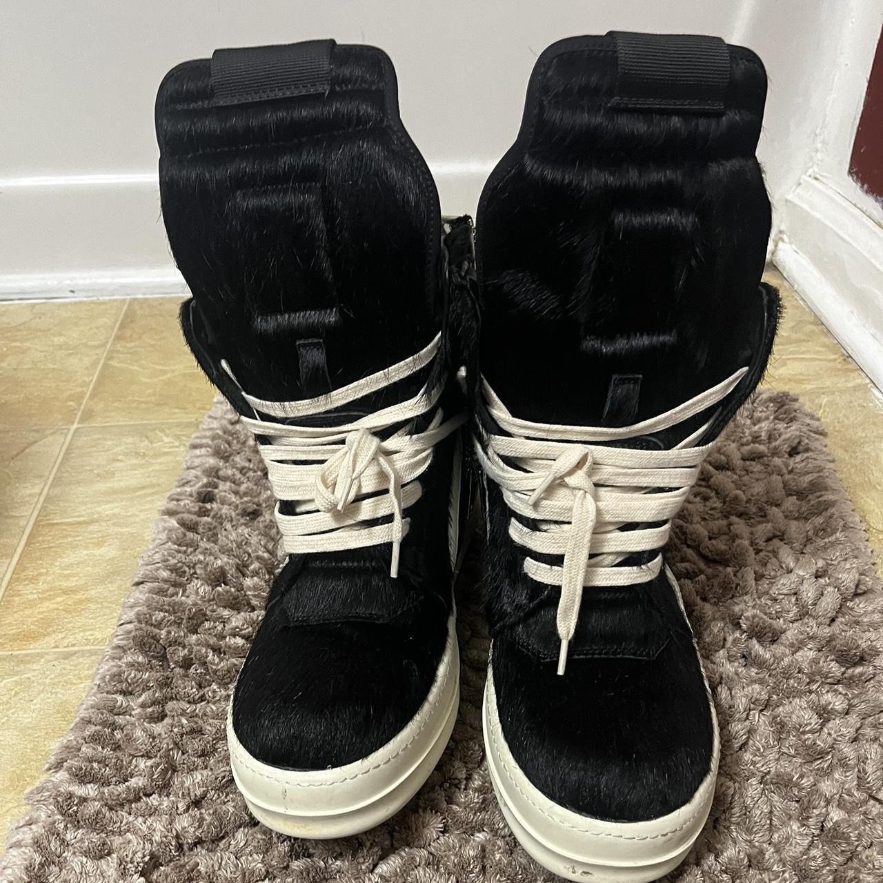 Rick Owens 🧌Rick owen pony hair geobaskets | Grailed