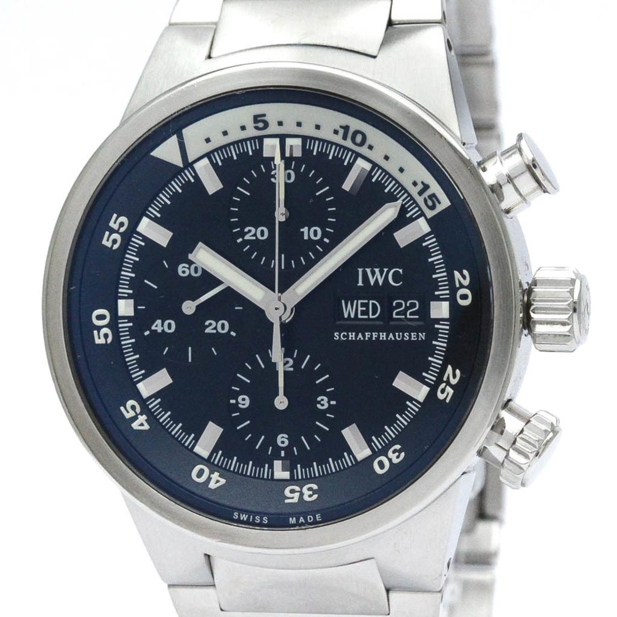 IWC Schaffhausen Polished IWC Aqua Timer Chronograph Steel Automatic ...
