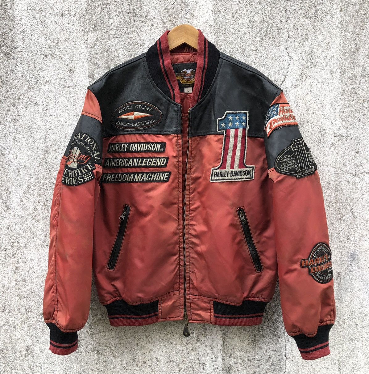Bomber Jacket × Harley Davidson × Vintage Vintage Harley Davidson ...
