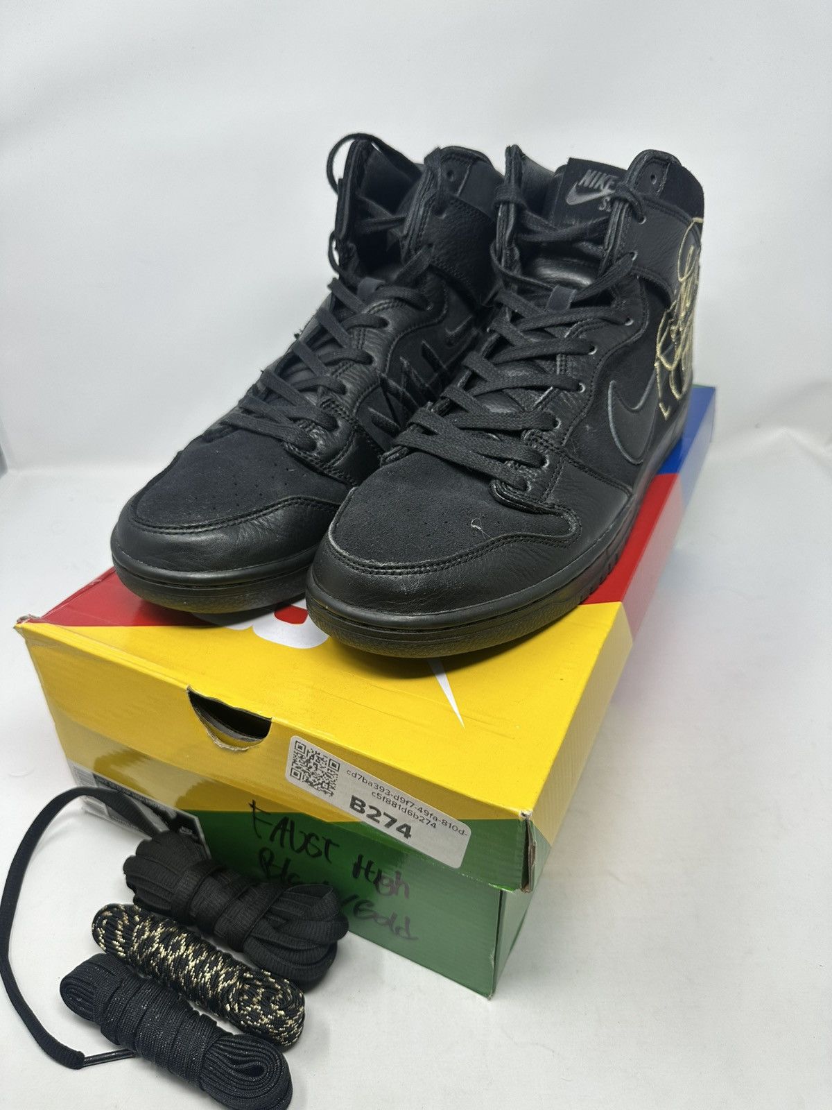 Nike Nike SB Dunk High FAUST Black Gold | Grailed