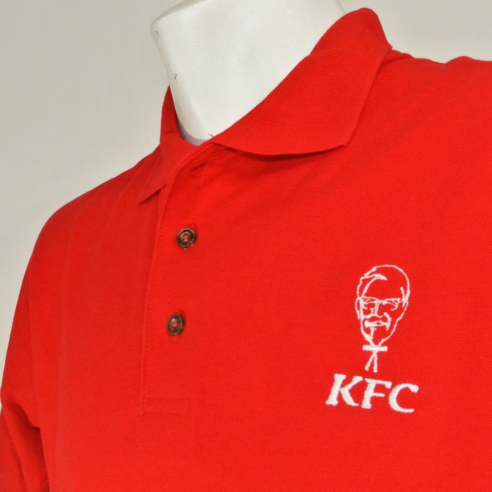 Mando KFC Kentucky Fried Chicken Employee Uniform Red Polo Shirt | Grailed