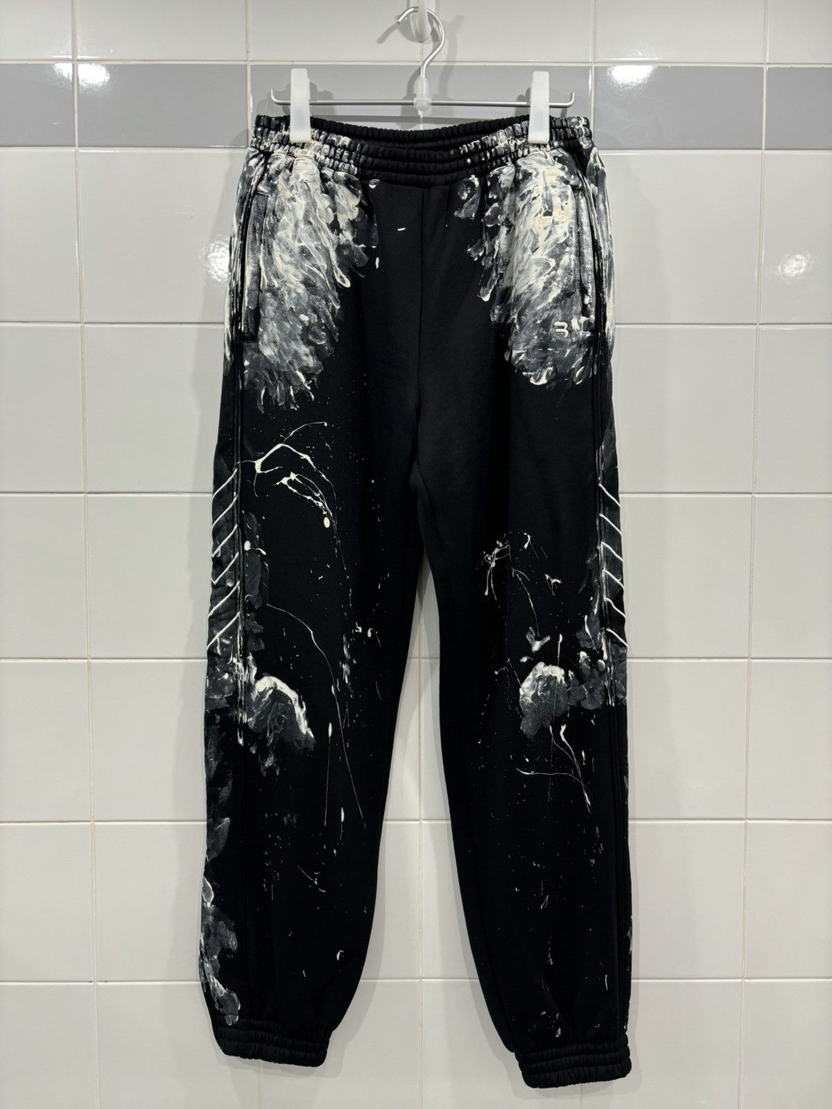 Balenciaga Afterworld Paint Splatter Sweatpants | Grailed