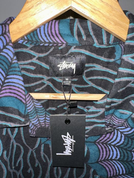 Stussy Stussy Spider Web Loop Collar Flannel Shirt Brand New | Grailed