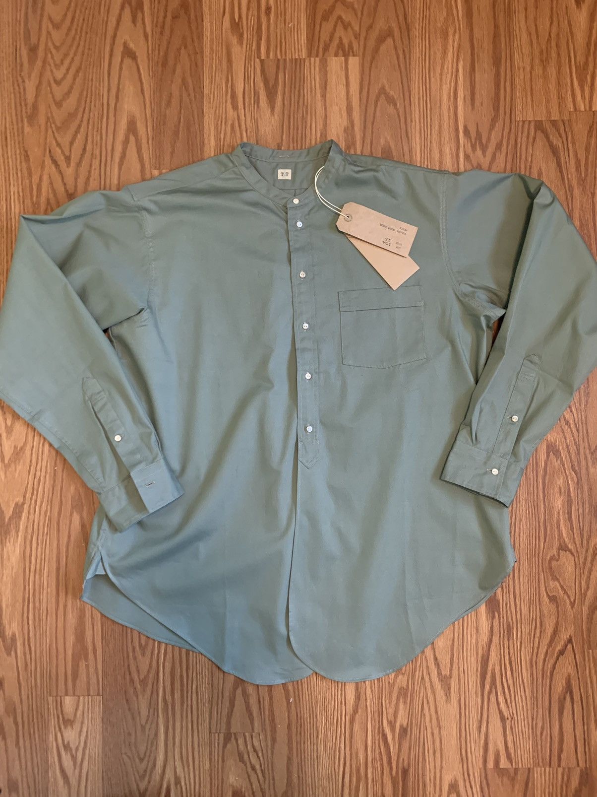Taiga Takahashi Taiga Takahashi Lot 104 Band Collar Shirt | Grailed