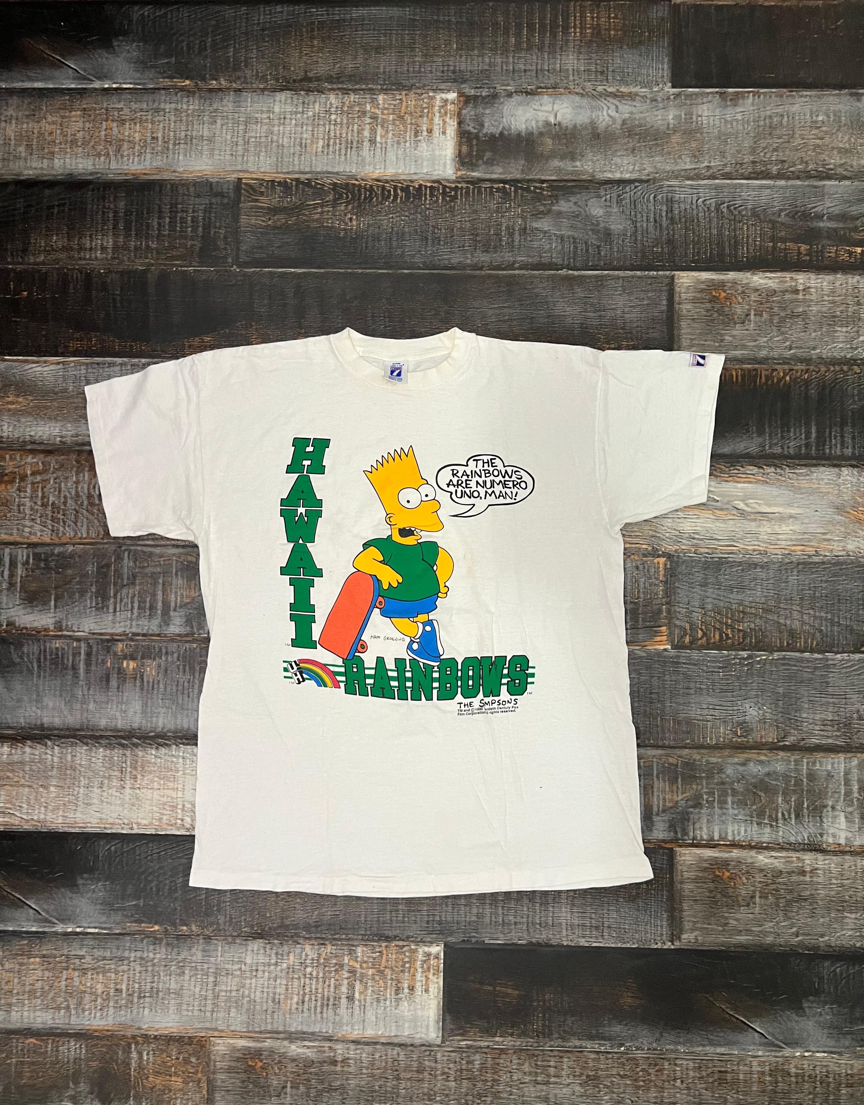 Logo 7 × The Simpsons × Vintage 1990 The Simpsons Hawaii Rainbows ...