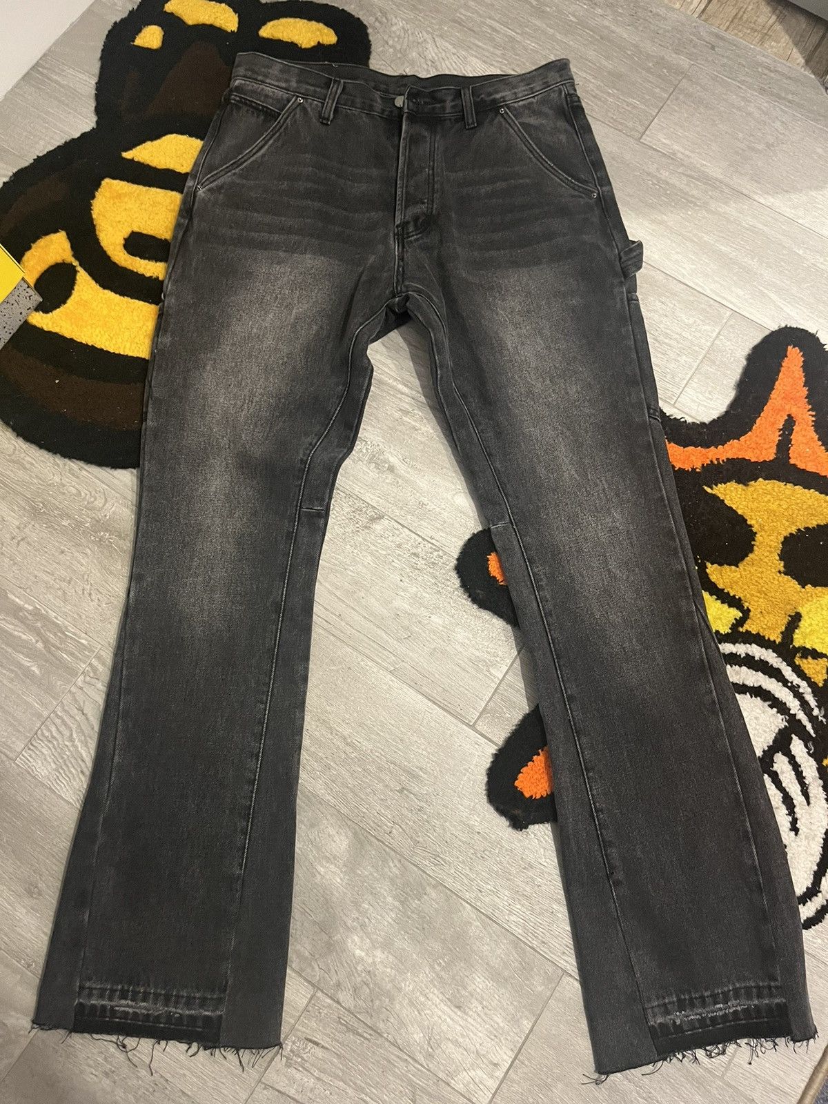 Mnml Streetwear Mnml Flare Black Denim Grailed
