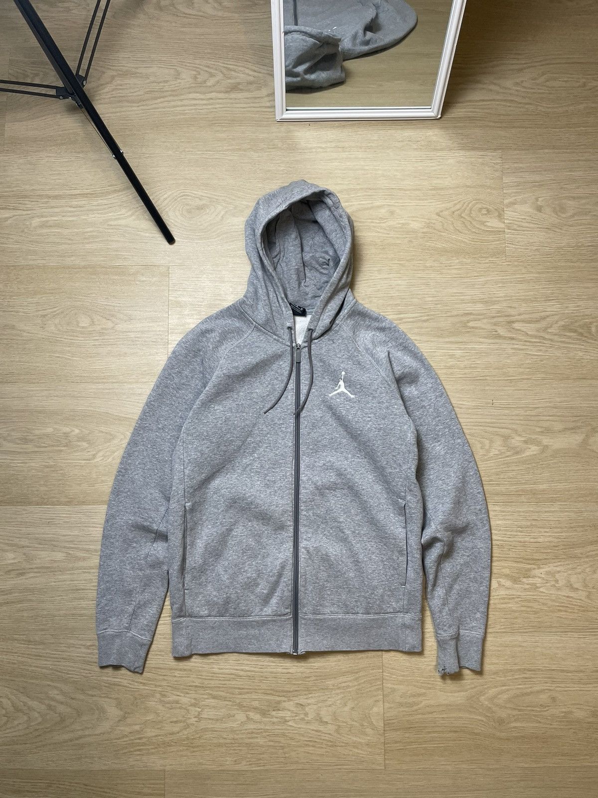 Jordan Brand × Streetwear × Vintage Hooded Jordan Full zip Baggy Fit ...