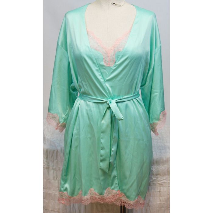 Victoria's Secret NWT 2-pc Victoria's Secret Mint Green Negligee Robe ...