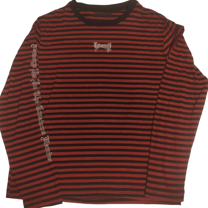 Revenge Revenge Long Sleeve Stripe Red Black Tee XXXtentacion | Grailed