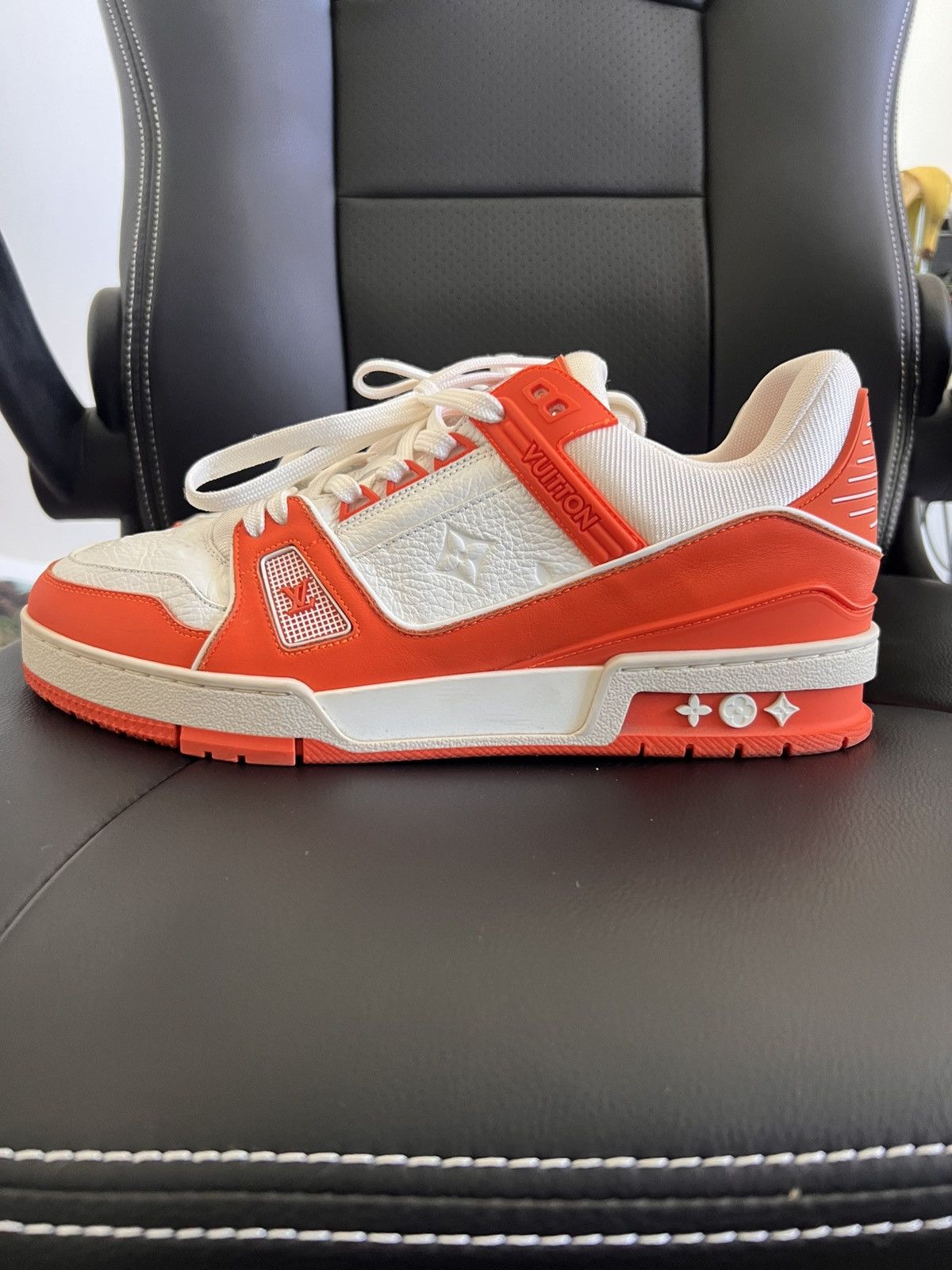Louis Vuitton × Virgil Abloh Louis Vuitton LV trainers orange ss20 ...