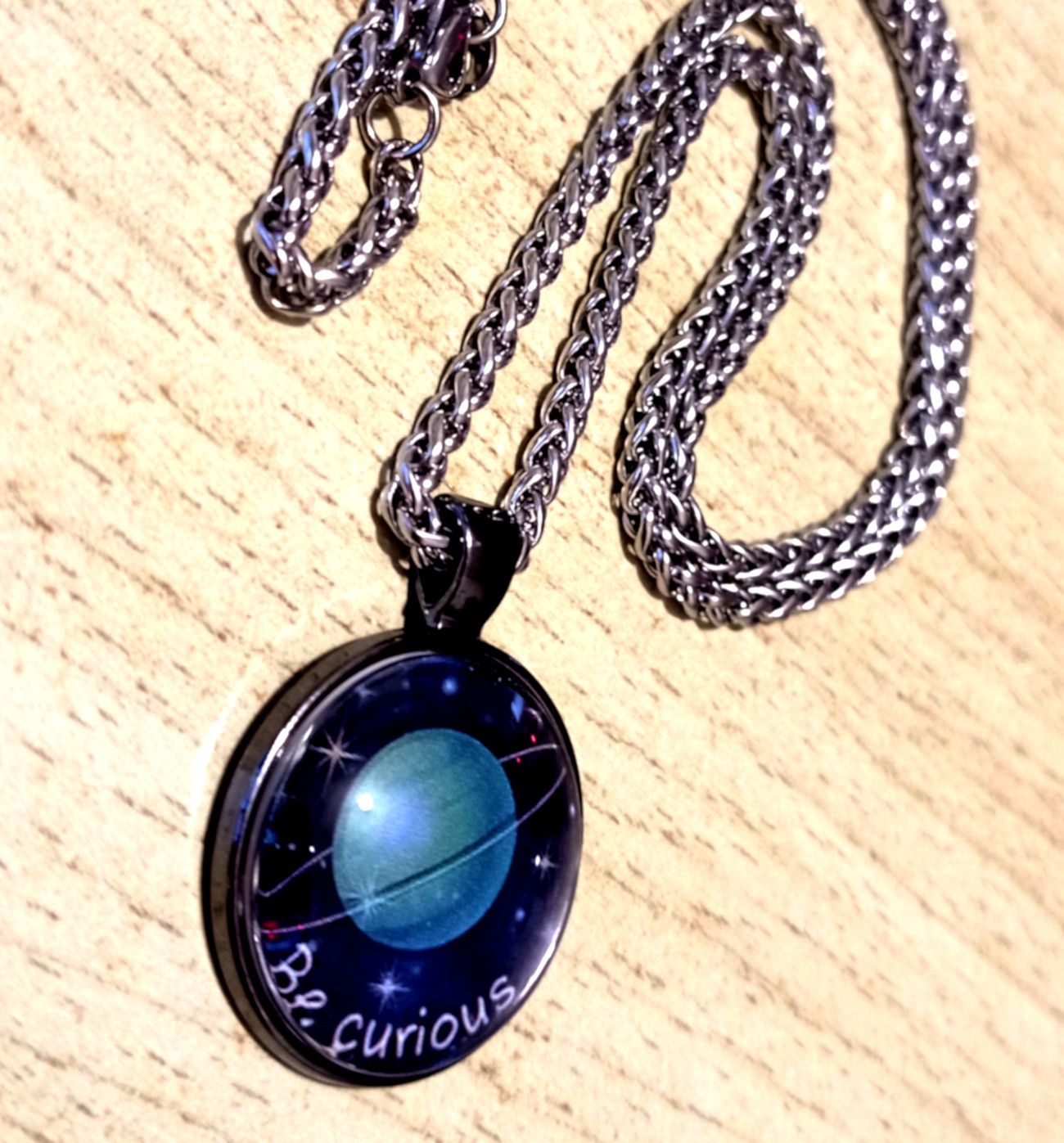 Hysteric Glamour × Japanese Brand × Vintage Punk Shine Planet Uranus Stainless Steel Necklace ...