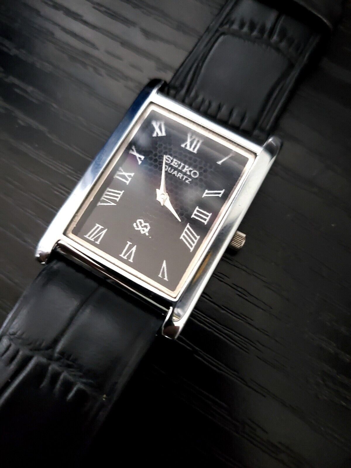 Seiko 🔥RARE Vintage Seiko Slim Tank Men's Leather Wrist Watch | Grailed