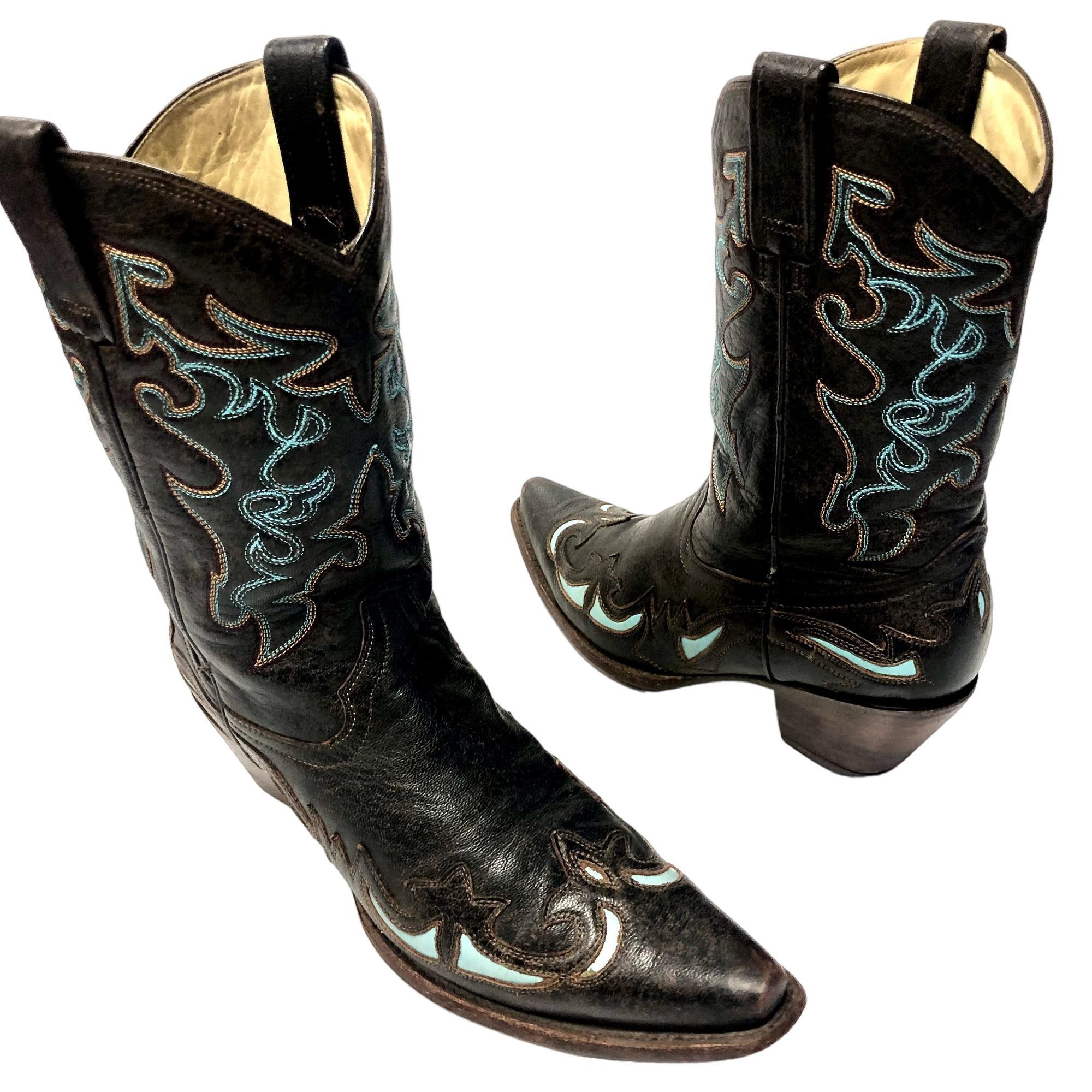 Corral Corral R2501 Distressed Brown SNIP TOE Cowboy Western Boots ...