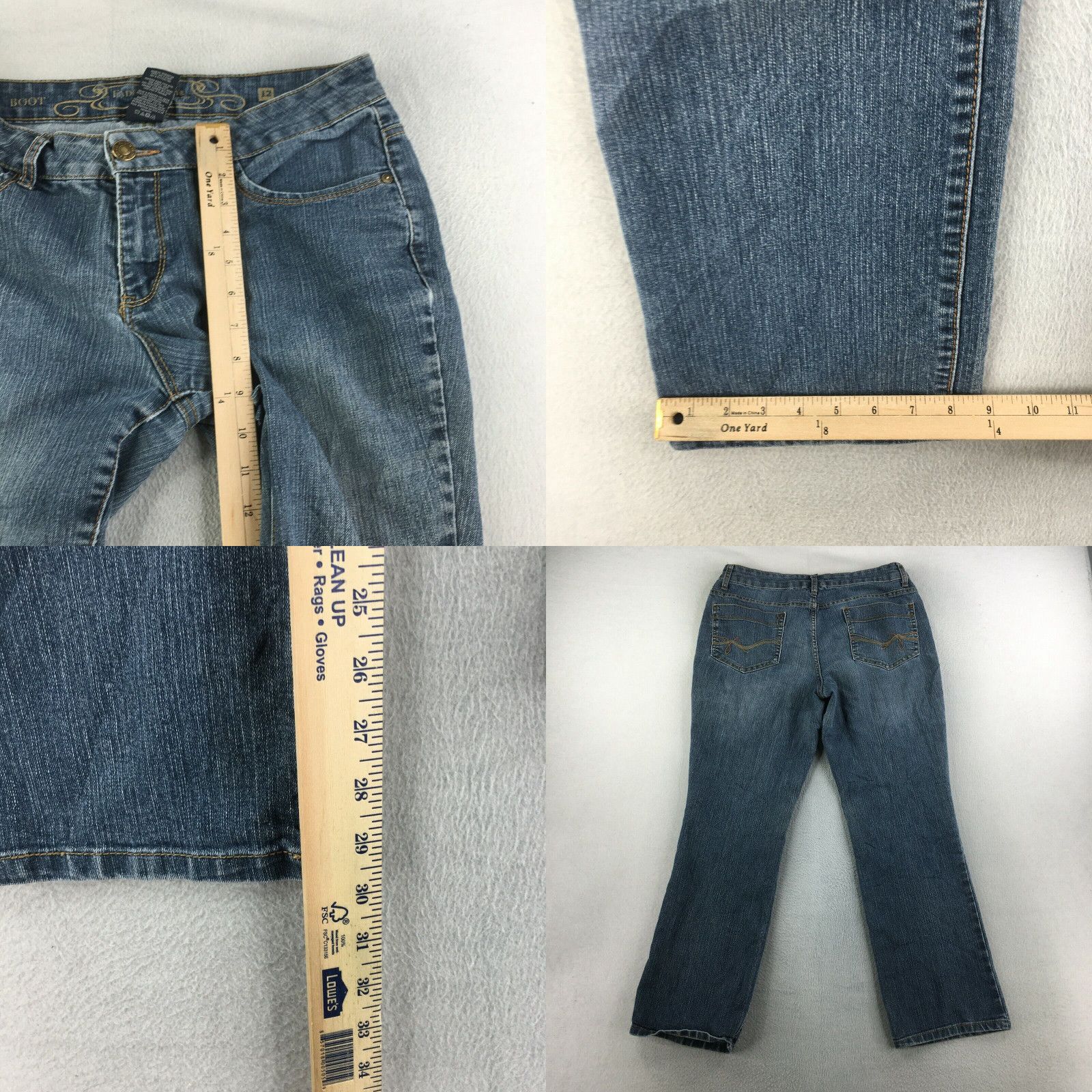 Faded Glory Faded Glory Jeans Womens 12 Bootcut Denim Stretch Pants ...