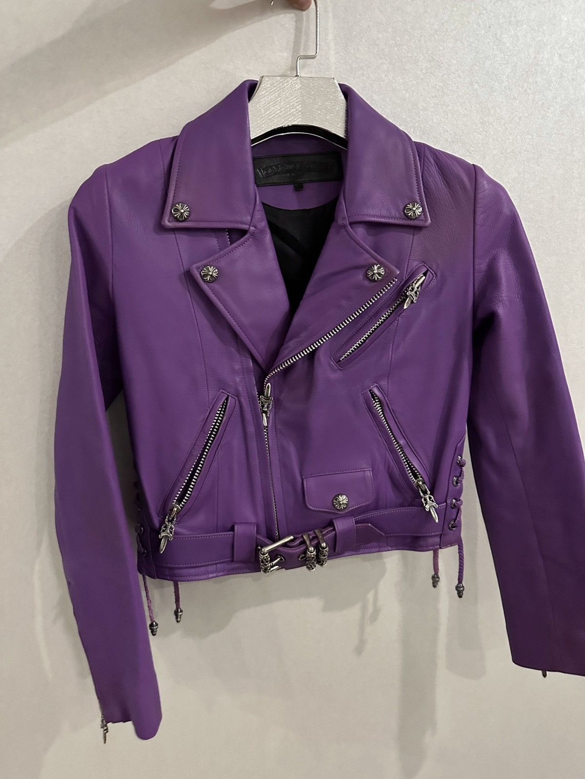 Chrome Hearts Chrome hearts biker leather jacket | Grailed