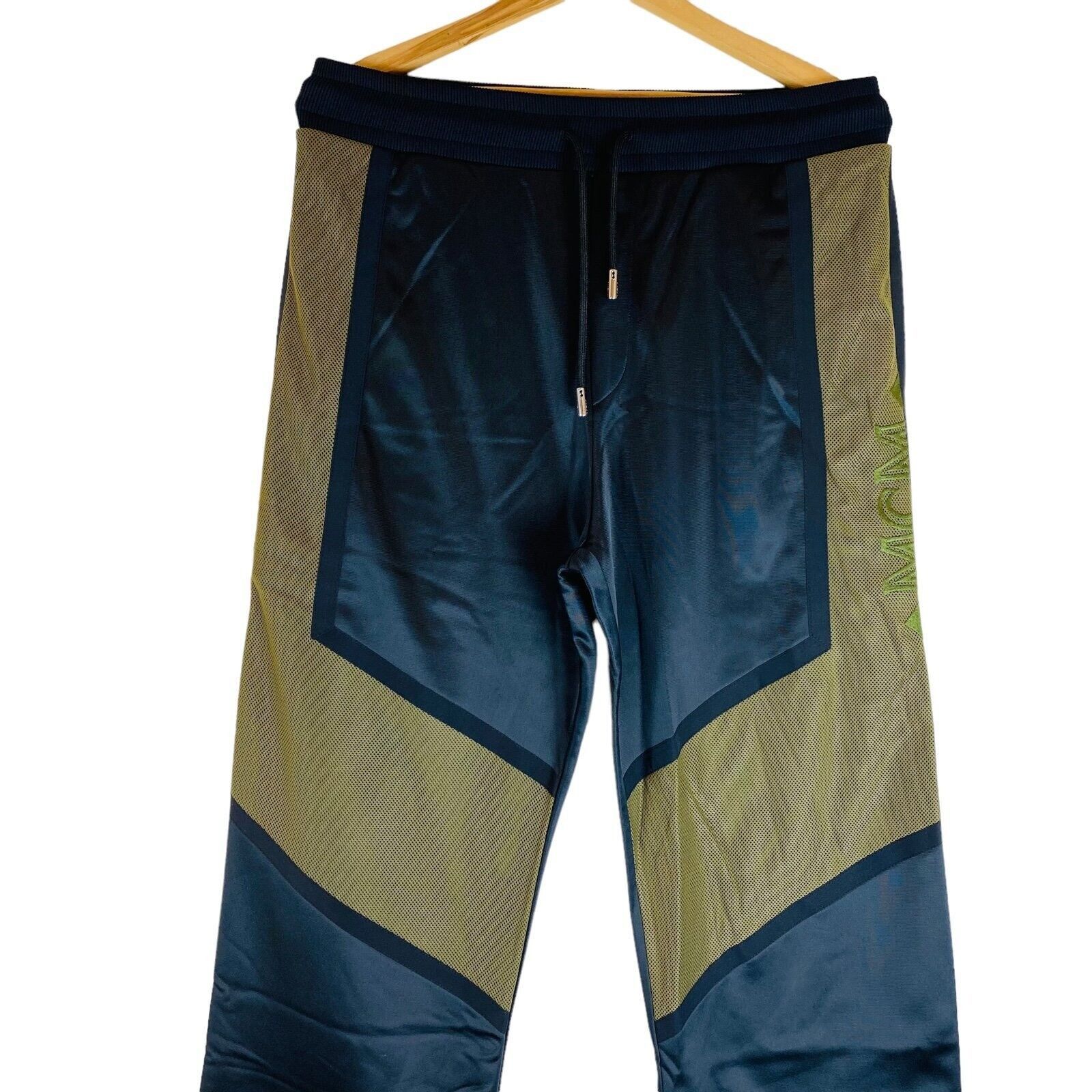 MCM MCM Logo Print Velour Track Nylon Long Pants | Grailed