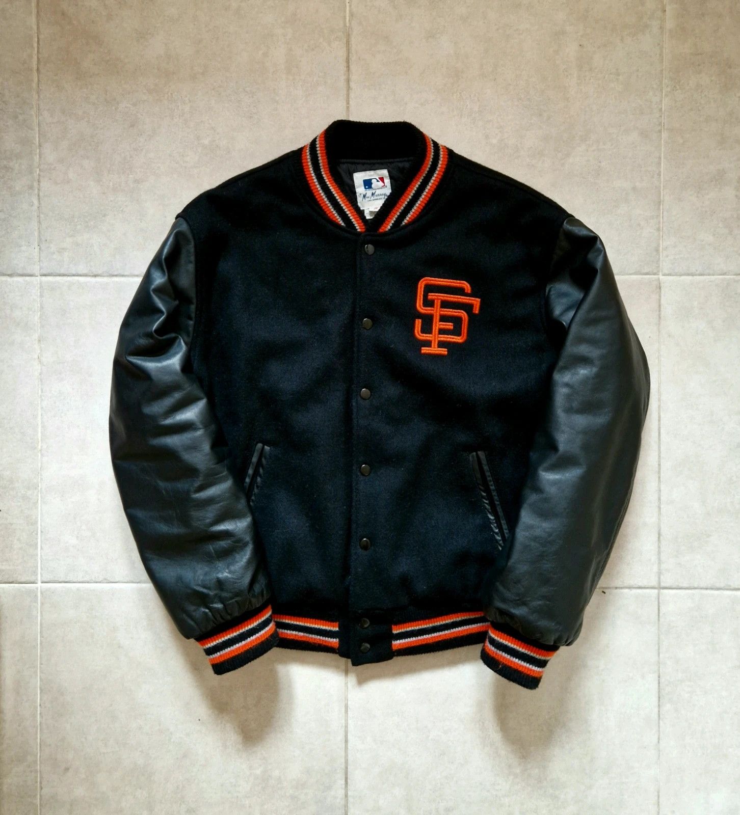 MLB × Varsity Jacket × Vintage san francisco giants mlb varsity leather ...