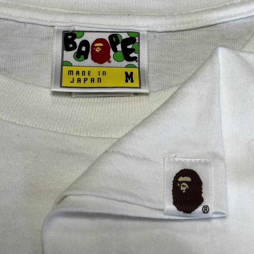 Bape A BATHING APE College Logo Tee White Size M | Grailed