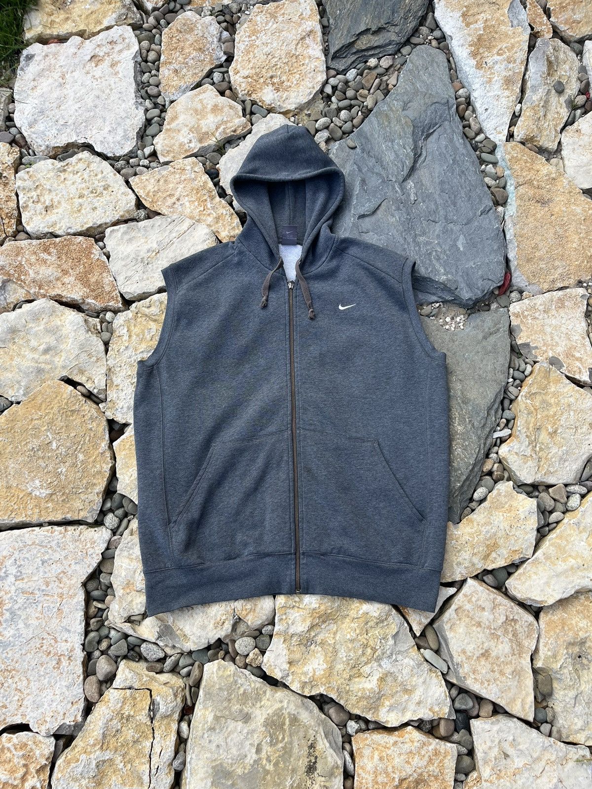 Nike Nike y2k vintage vest hoodie small swoosh chest retro box | Grailed