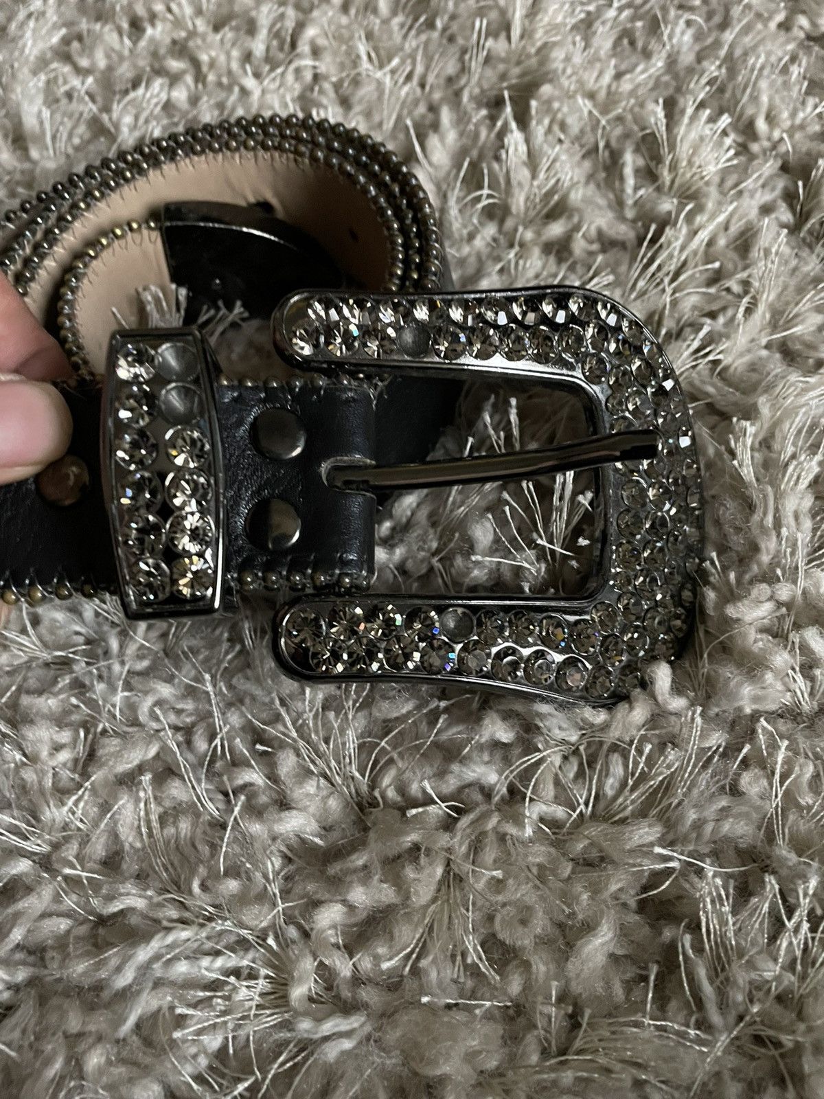 B.B. Simon BB Simons Black Studded Belt | Grailed