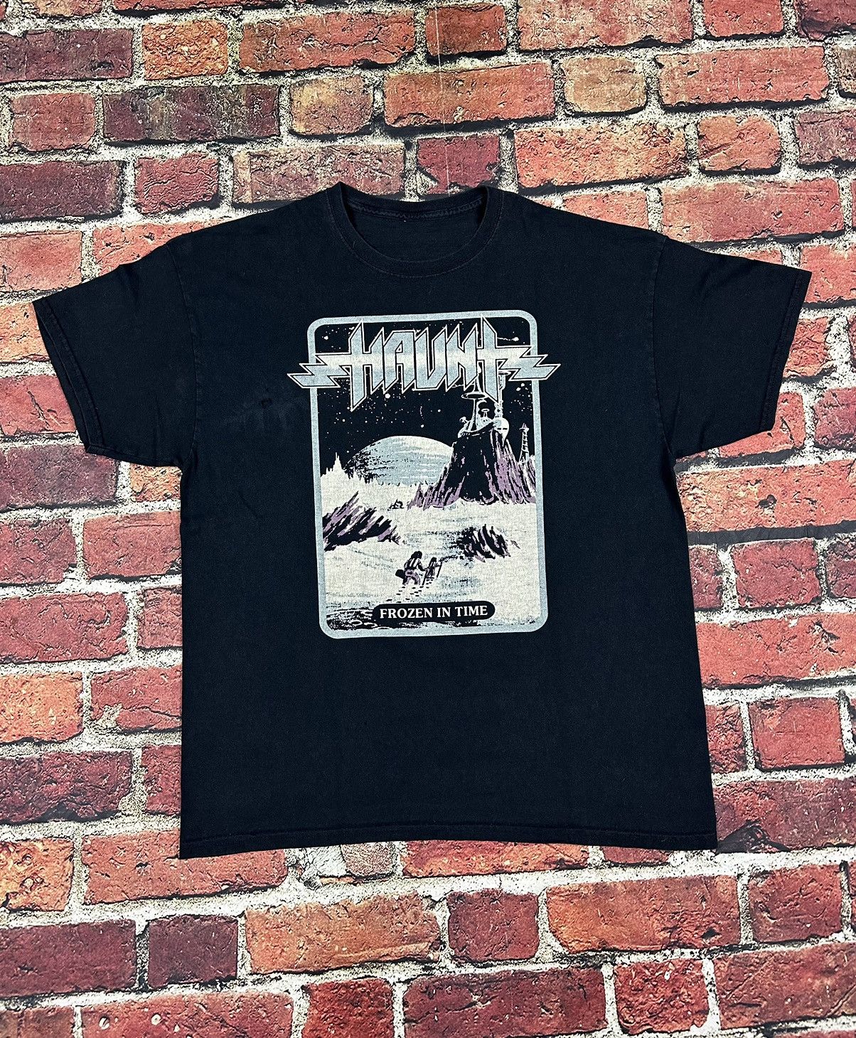 Band Tees × Vintage Haunt Band T Shirt Frozen in Time Heavy Metal | Grailed